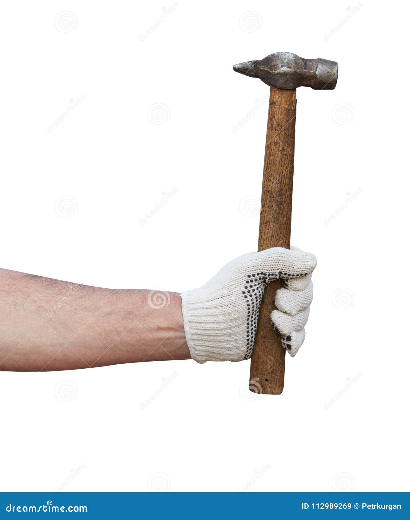 Hand with hammer stock image. Image of repairman, construction - 112989269