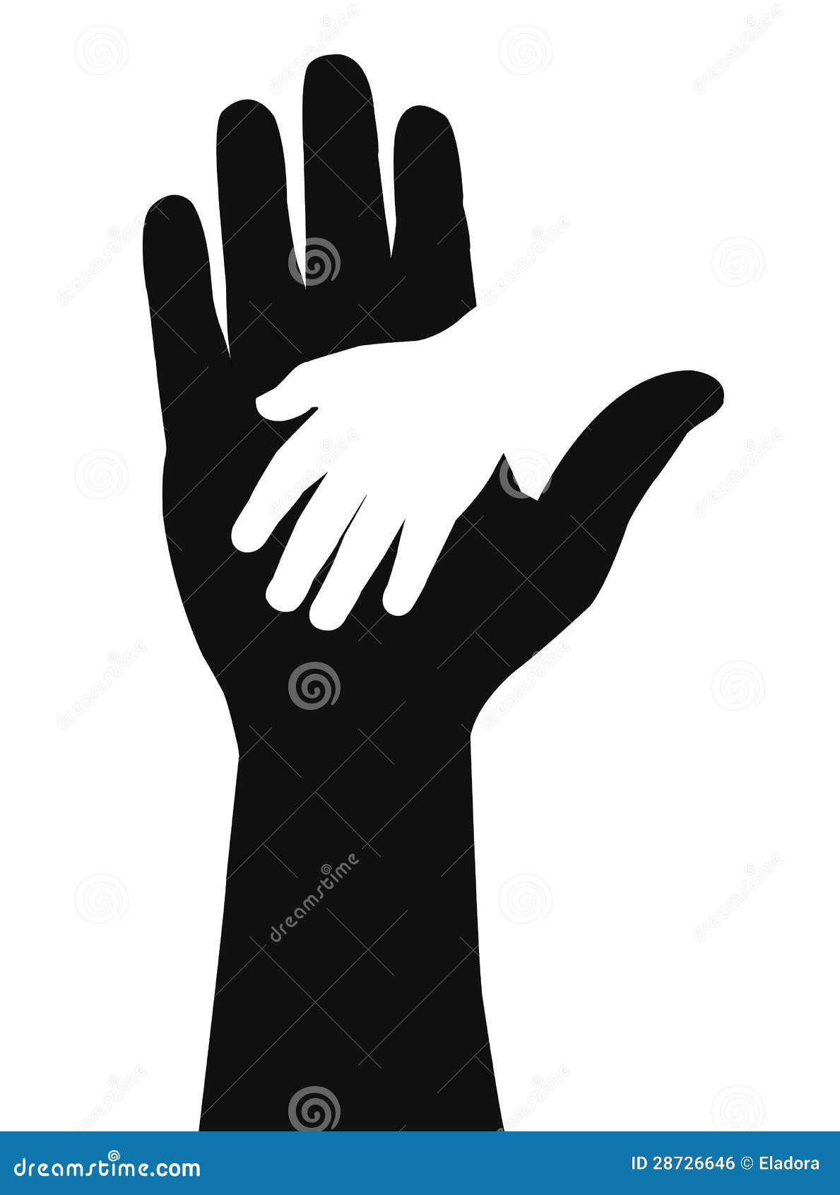 Hand in hand stock vector. Illustration of love, child - 28726646