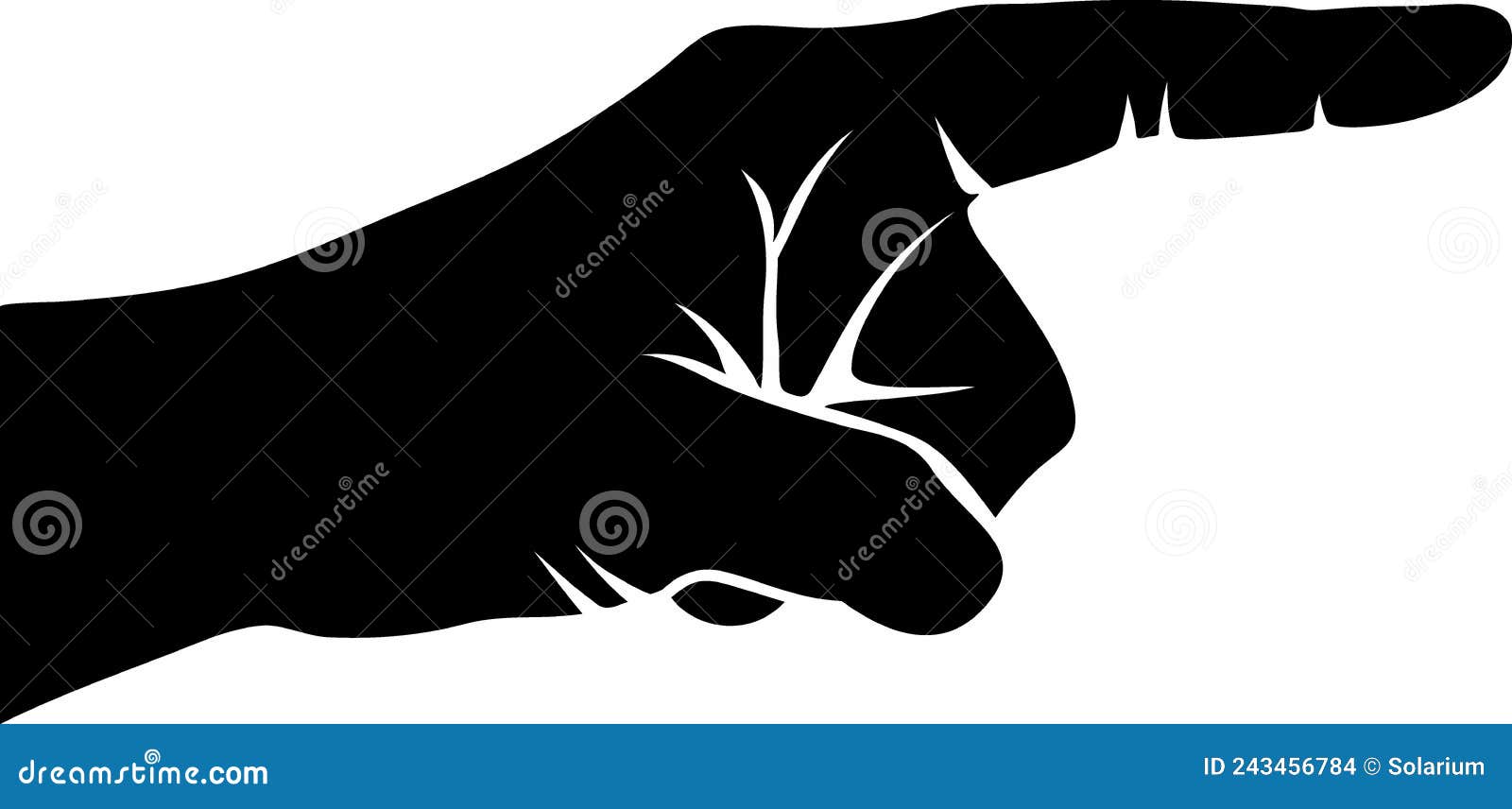 Hand stock vector. Illustration of direction, male, hand - 243456784