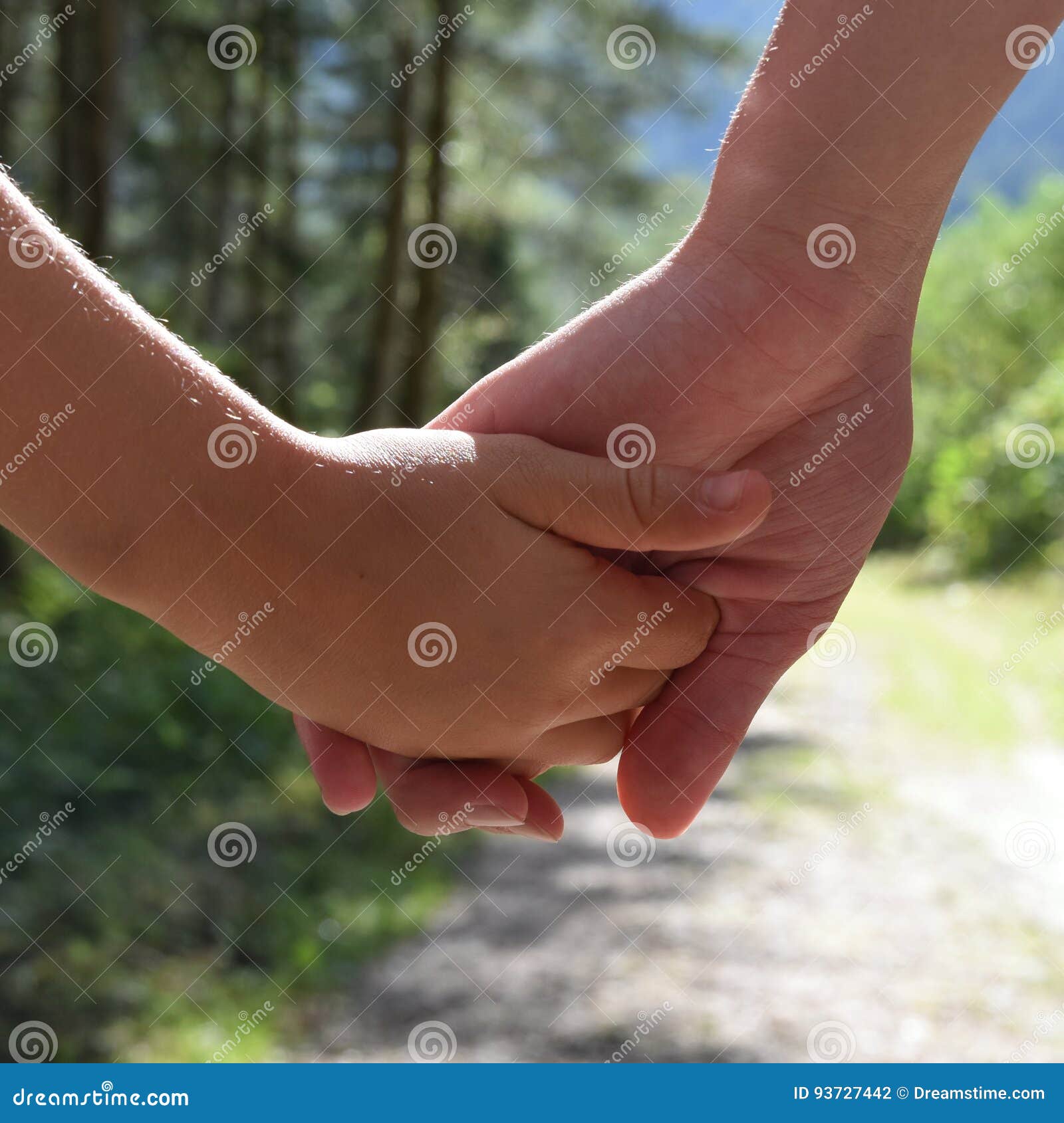 Hand in Hand stock photo. Image of summer, young, family - 93727442