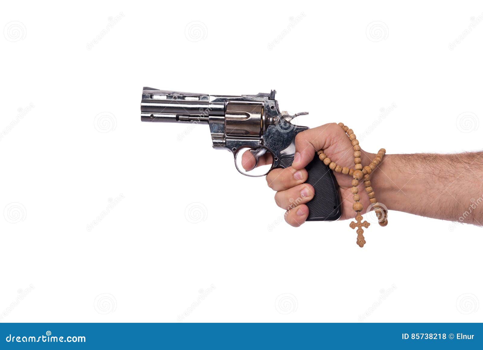 A Hand With Handgun Thumb Forward Position Gripping Royalty-Free Stock ...