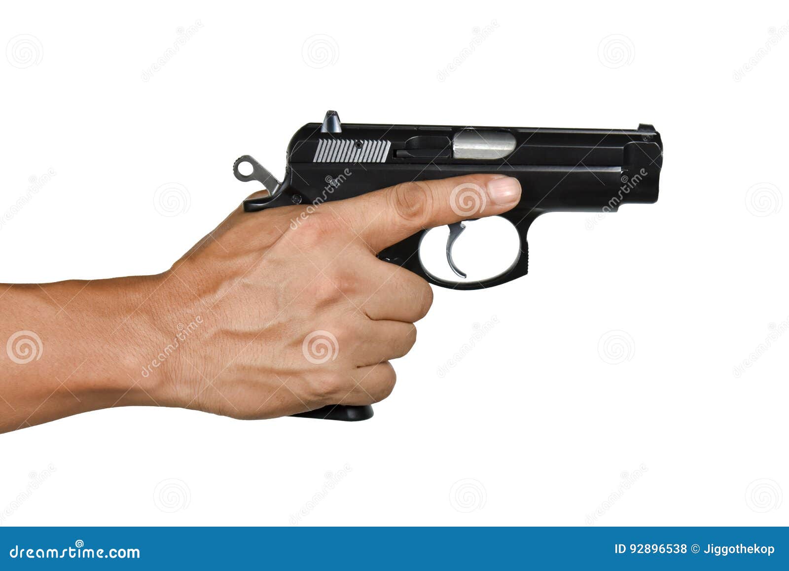 A Hand with Handgun Single Resting Right Hand Stock Photo - Image of ...