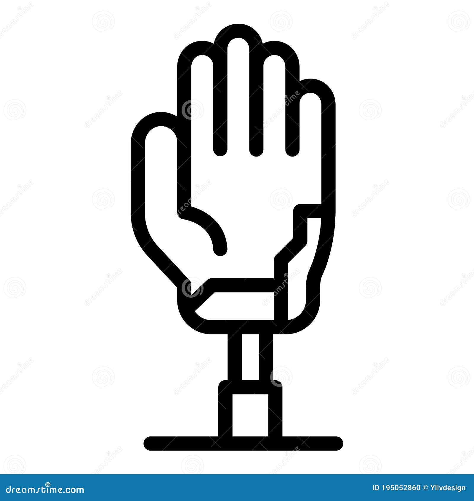 Hand Handicapped Icon, Outline Style Stock Vector - Illustration of ...