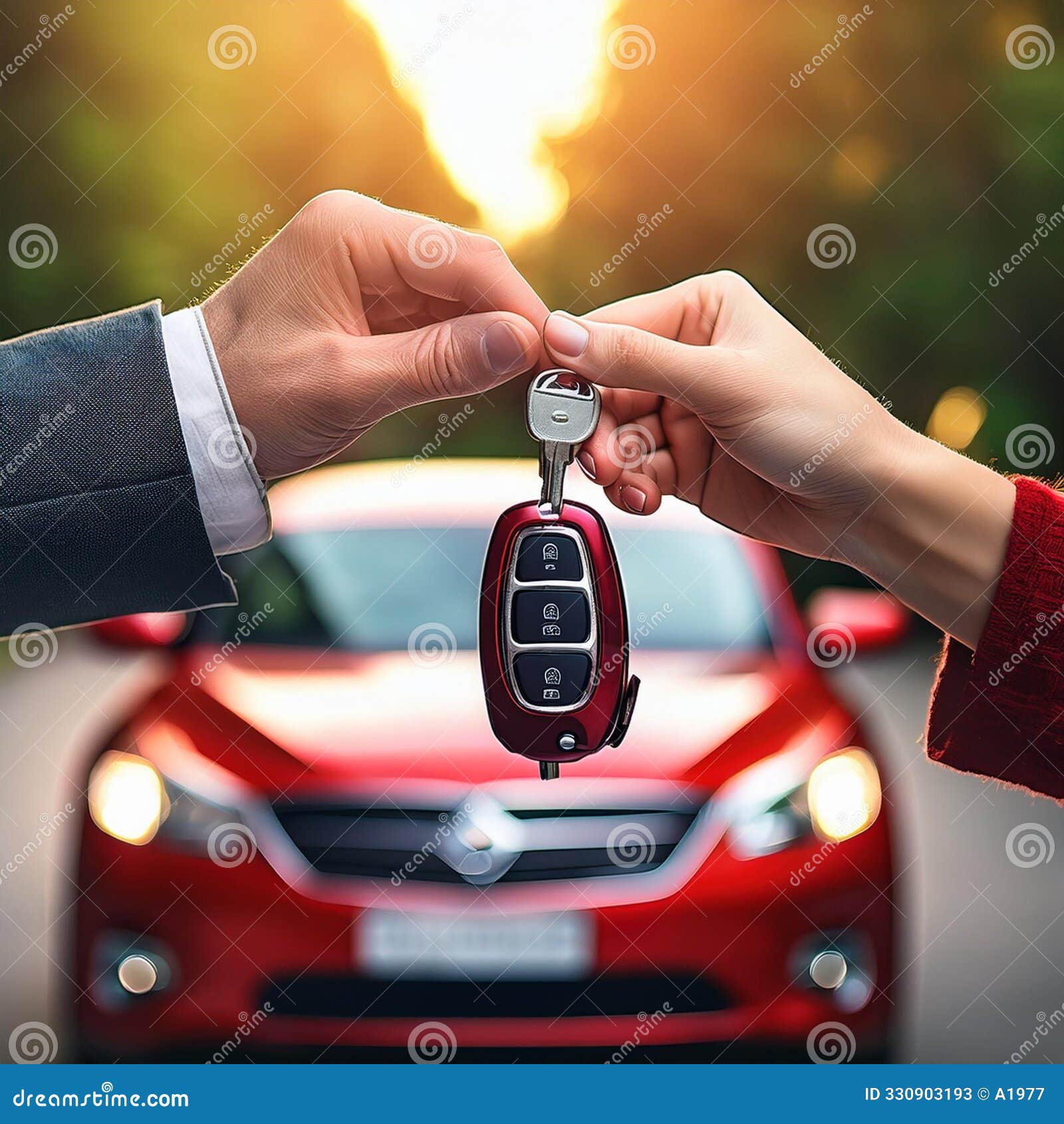 Hand Handing Over Car Key, AI Generated Stock Illustration ...