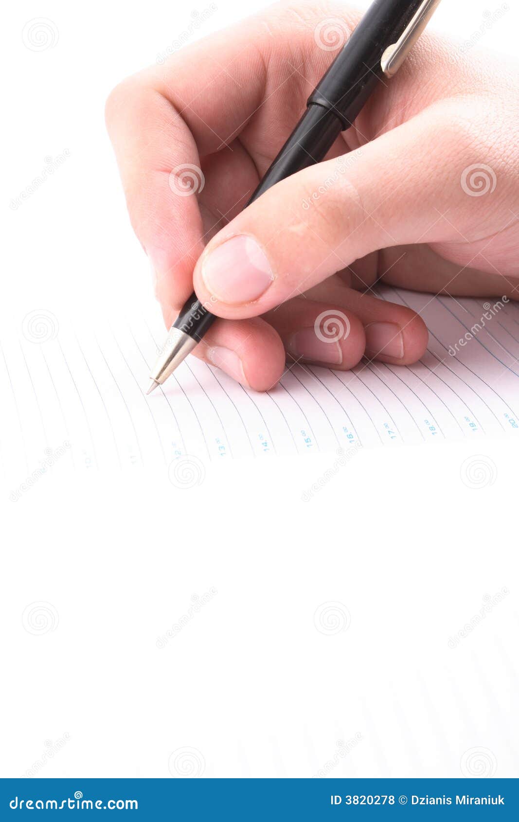 Hand with the Handle, daily Log, Document Stock Photo - Image of text ...