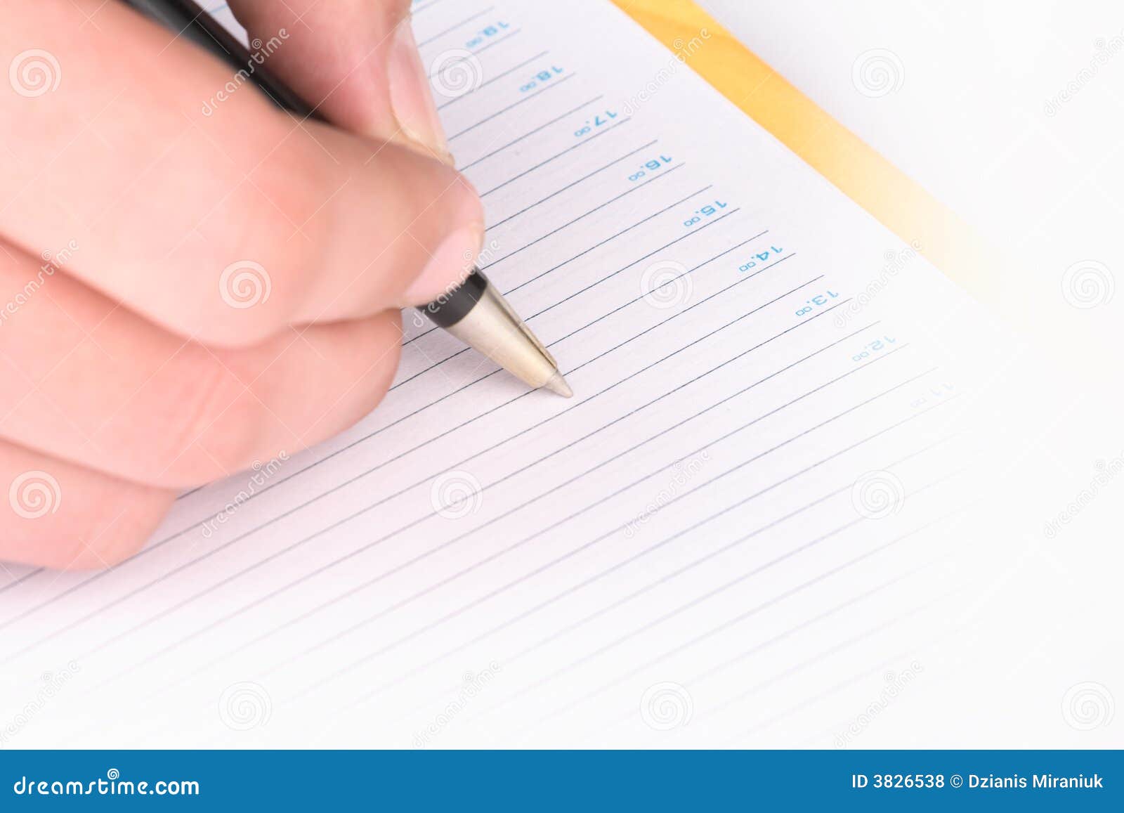 Hand with the Handle, daily Log, Document Stock Photo - Image of paper ...