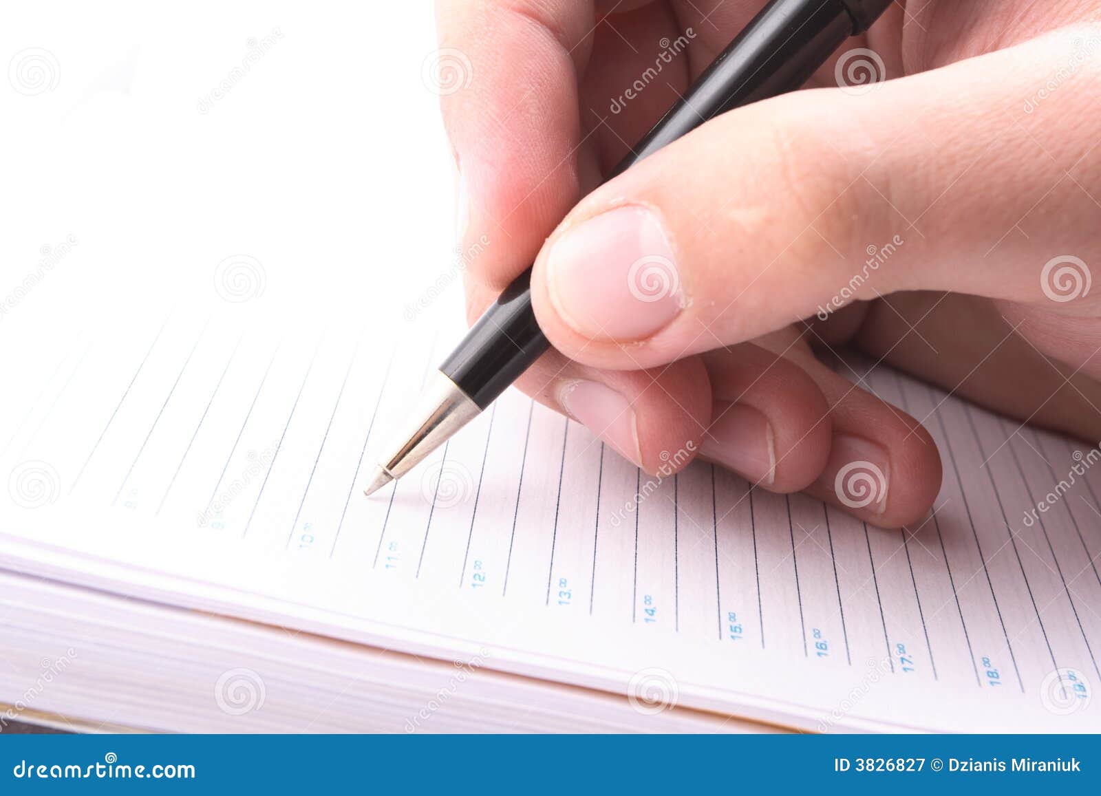 Hand with the Handle, daily Log, Document Stock Image - Image of ...