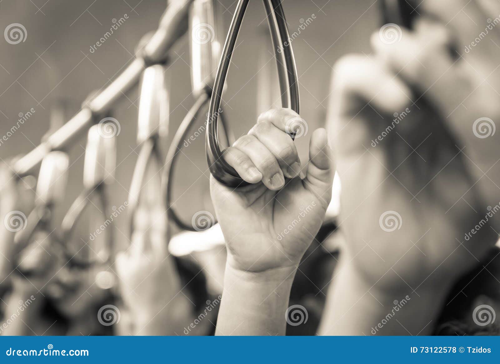 Hand Handle Loop in the Sky Train Stock Photo - Image of traffic, white ...