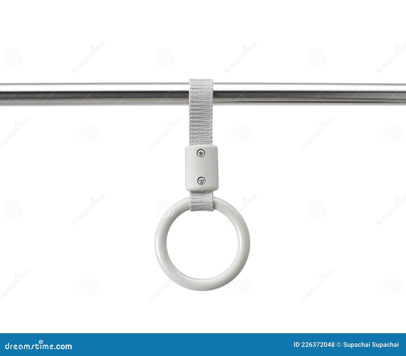 Hand Handle Loop in the Subway. Isolated on White Background Stock ...