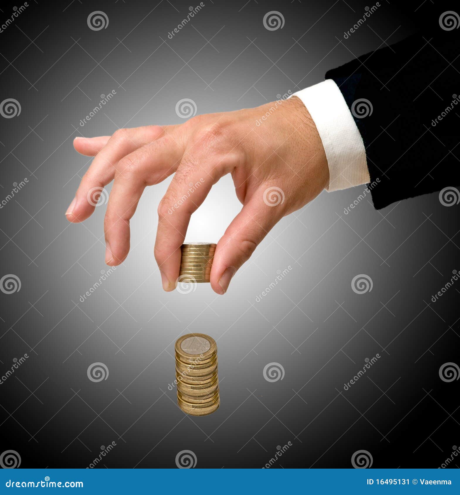 Hand handling euro coins stock image. Image of currency - 16495131