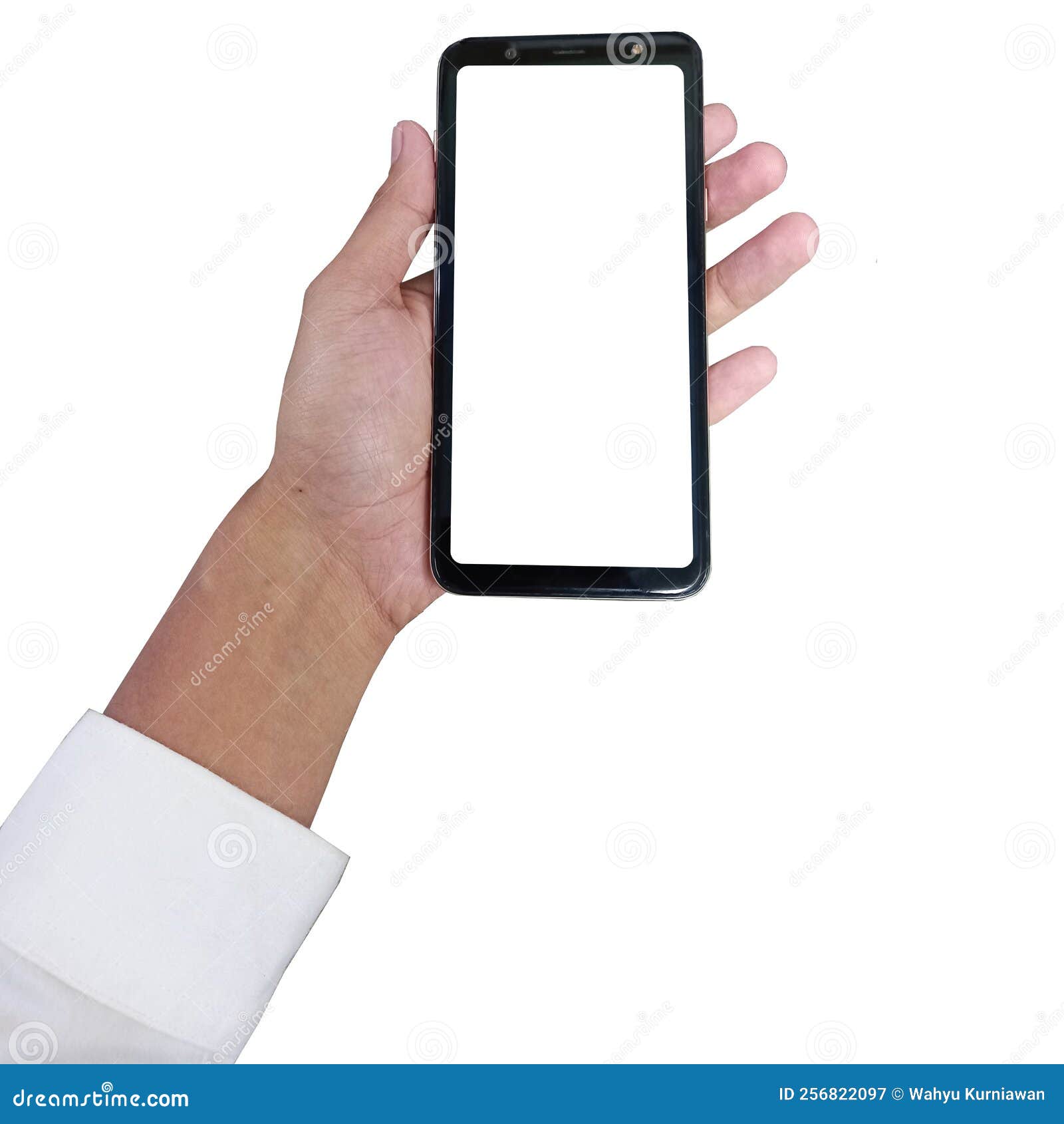 Hand with handphone stock image. Image of smartphone - 256822097