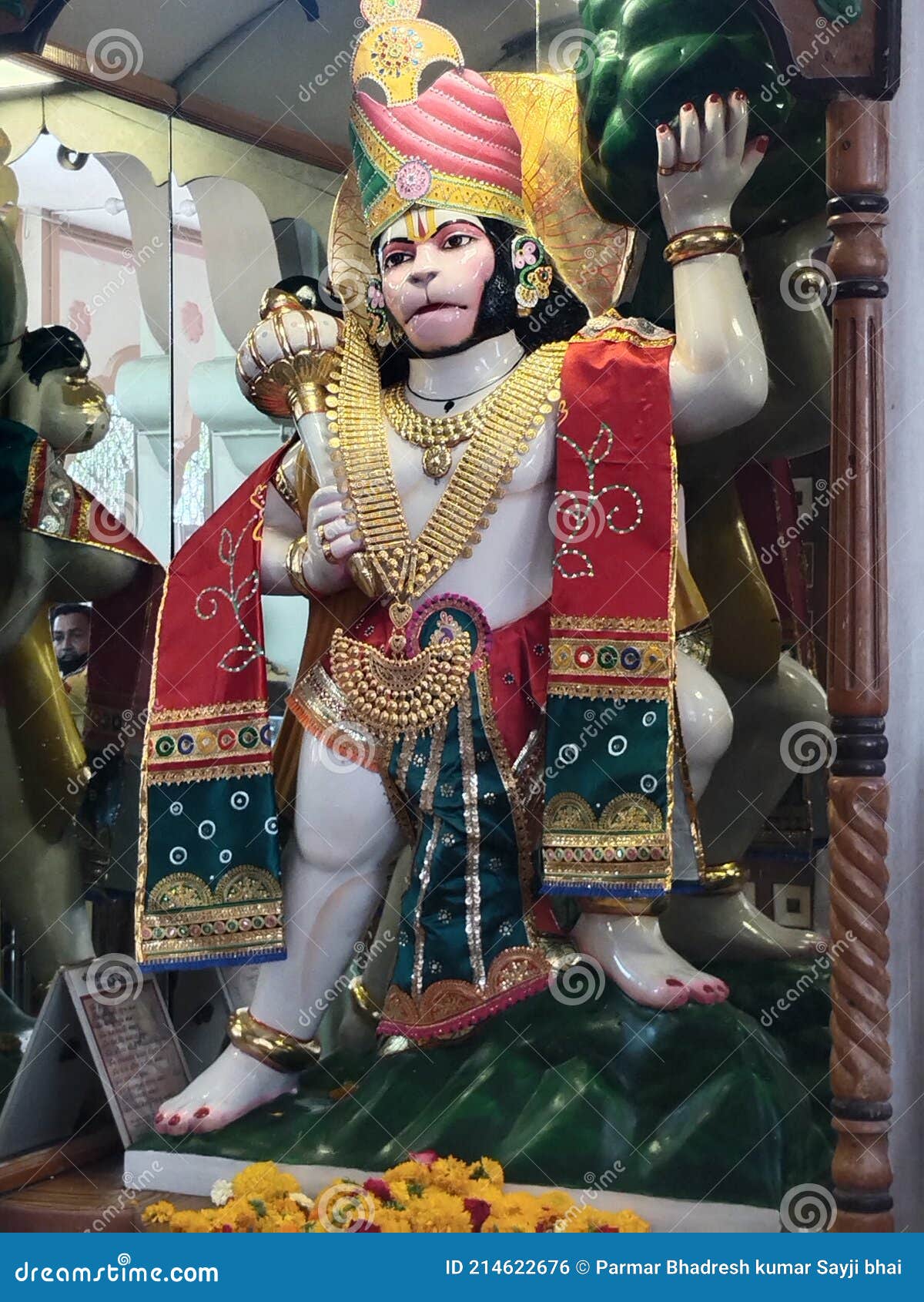 Hand hanuman temple stock photo. Image of hanuman, person - 214622676