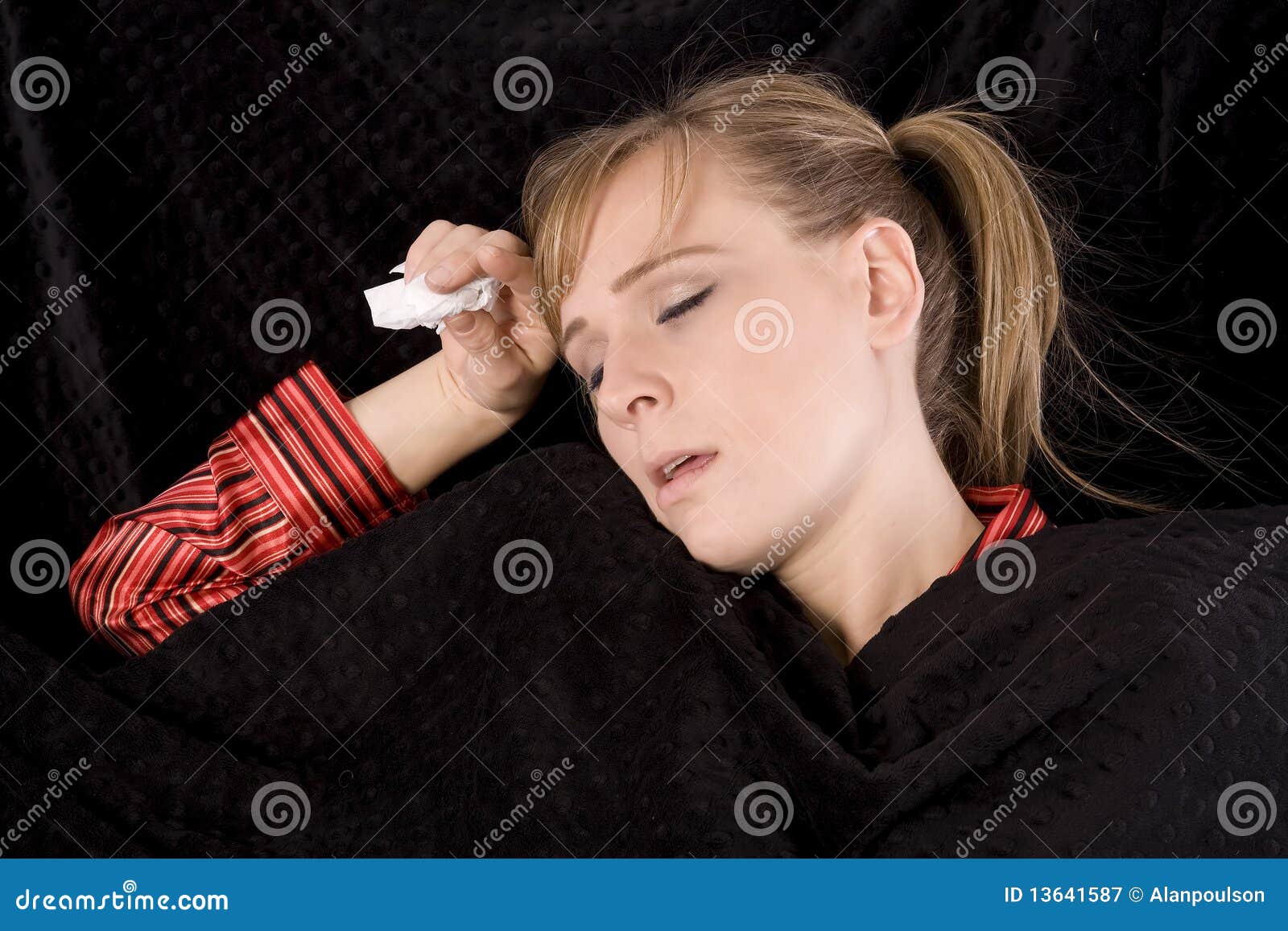 Head Of Sick Man With Red Allergic Reaction On Facial Skin, Redness And ...