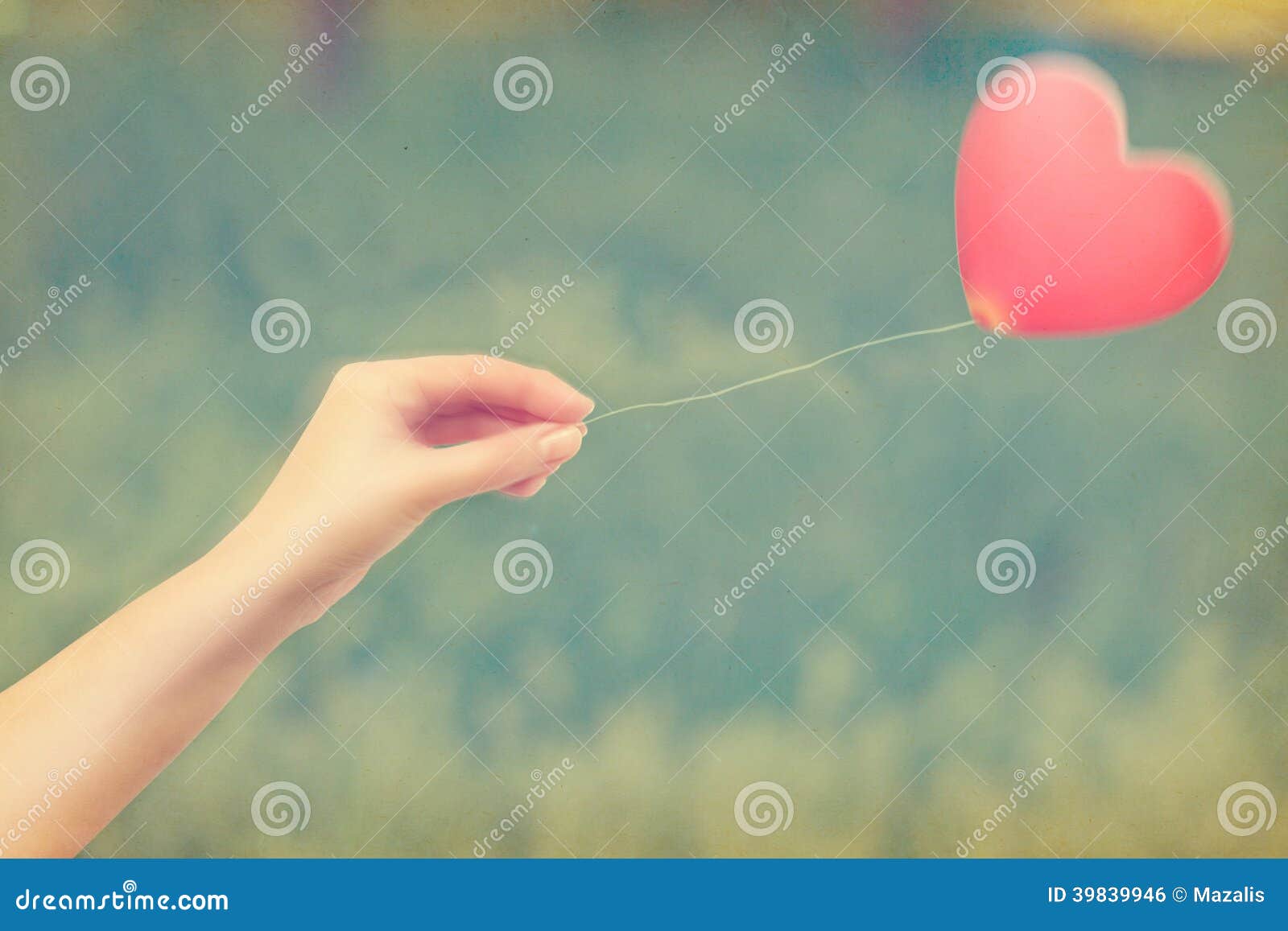 Hand with Heart on Abstract Background Stock Photo - Image of love ...