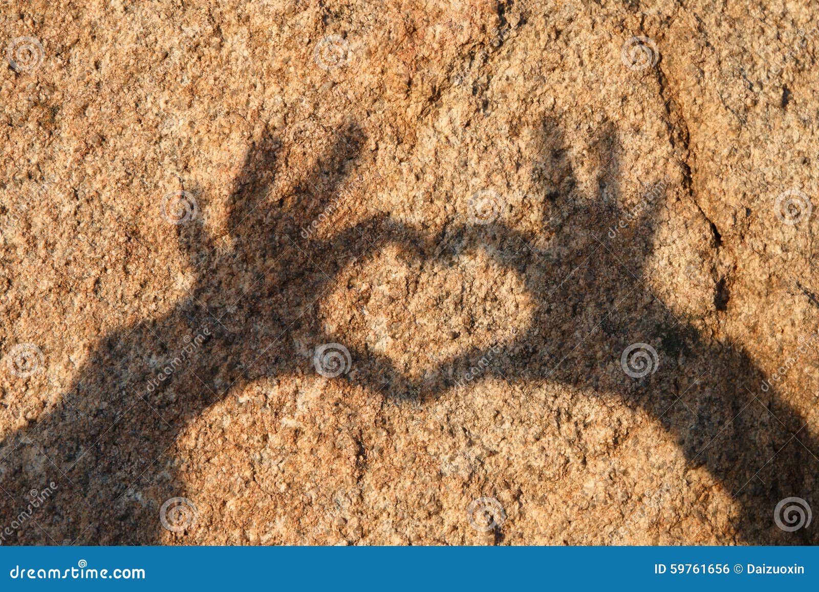 Hand of Heart-shaped Shadow Stock Photo - Image of card, frame: 59761656