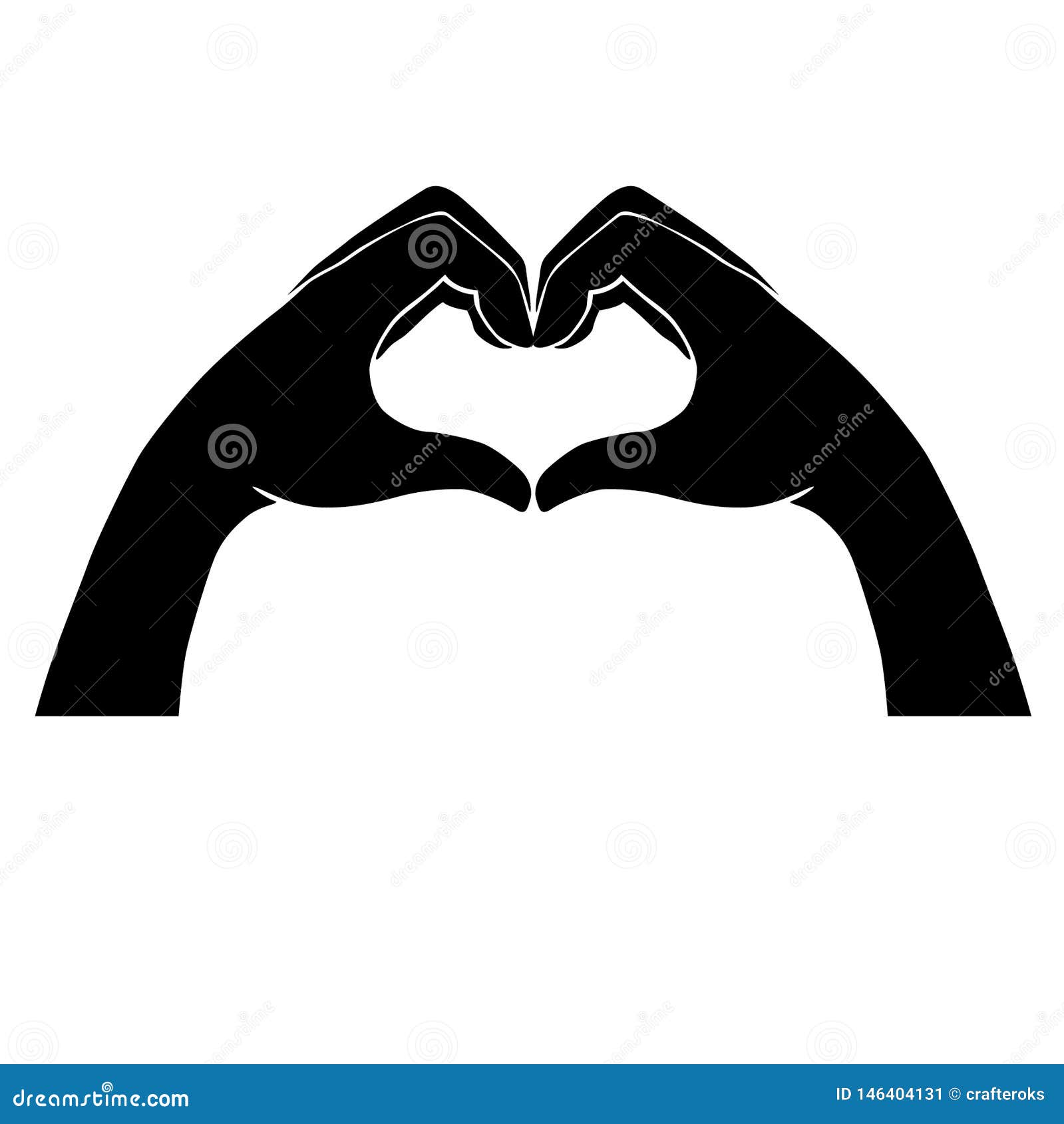 Hand Heart Vector Illustration by Crafteroks Stock Vector ...