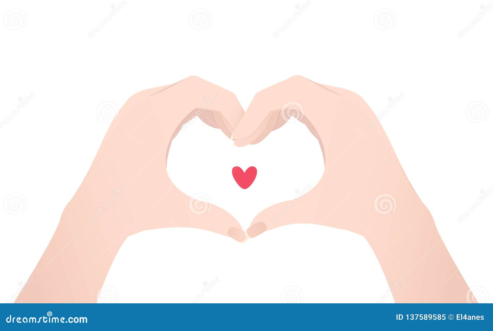 Hand heart. Vector stock vector. Illustration of heart - 137589585