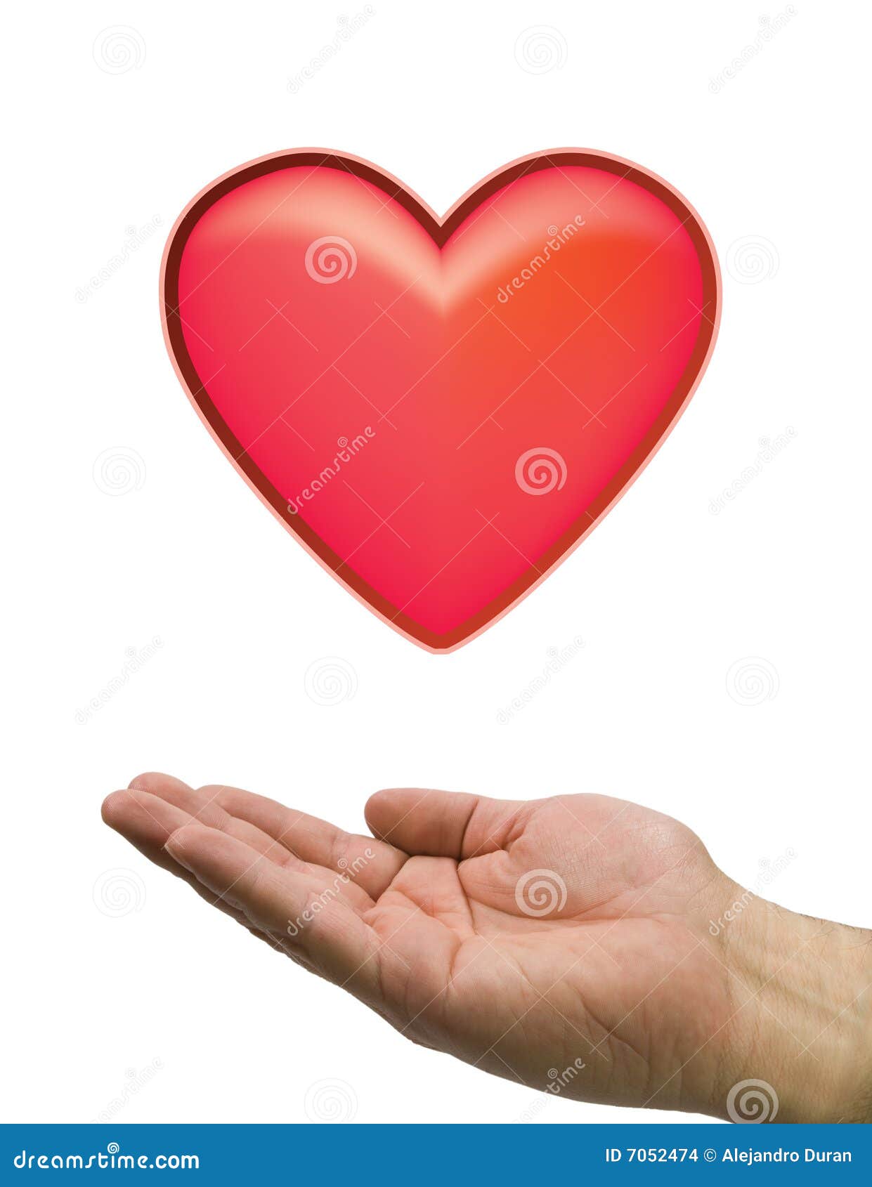 Hand and heart white stock illustration. Illustration of abstract - 7052474