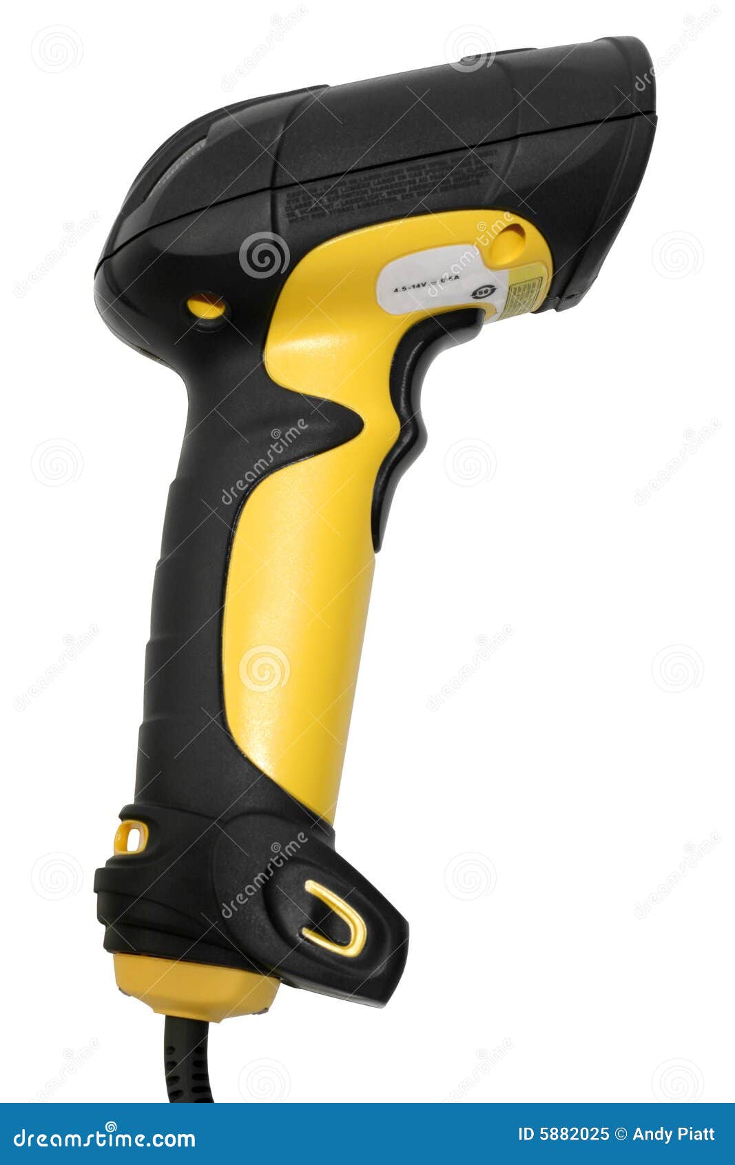Hand held Barcode Scanner stock image. Image of yellow - 5882025
