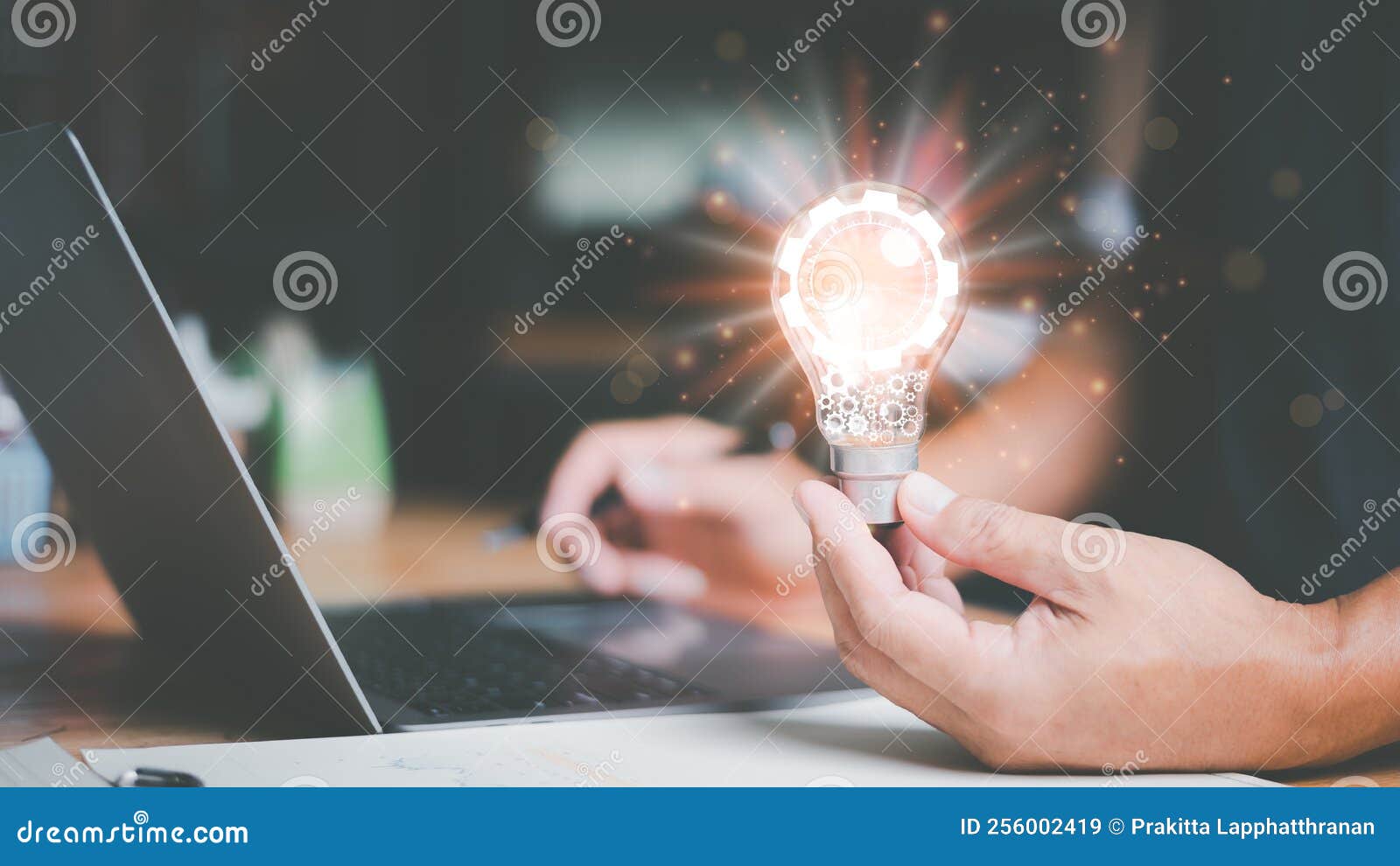 Hand-held Bulb for Concept, New Ideas with Innovation and Inspiration ...