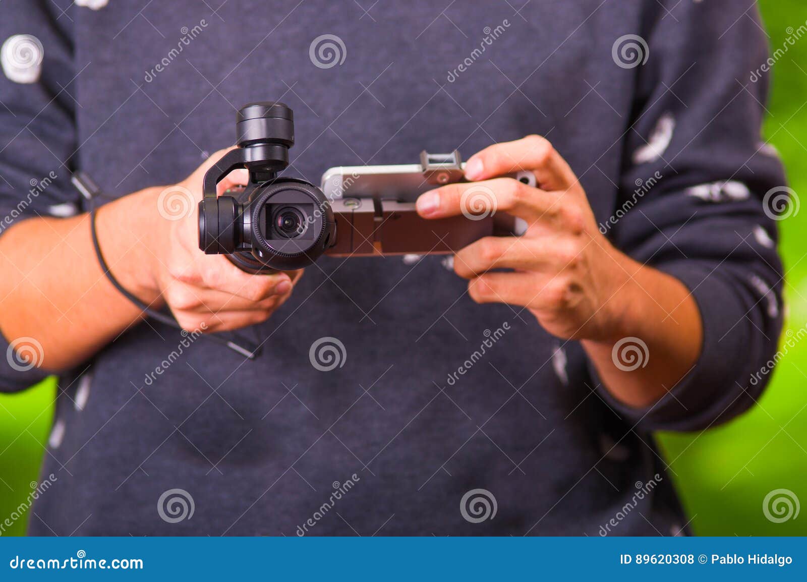 Hand Held Camera Stabilizer for Cell Phone Stock Photo - Image of black ...