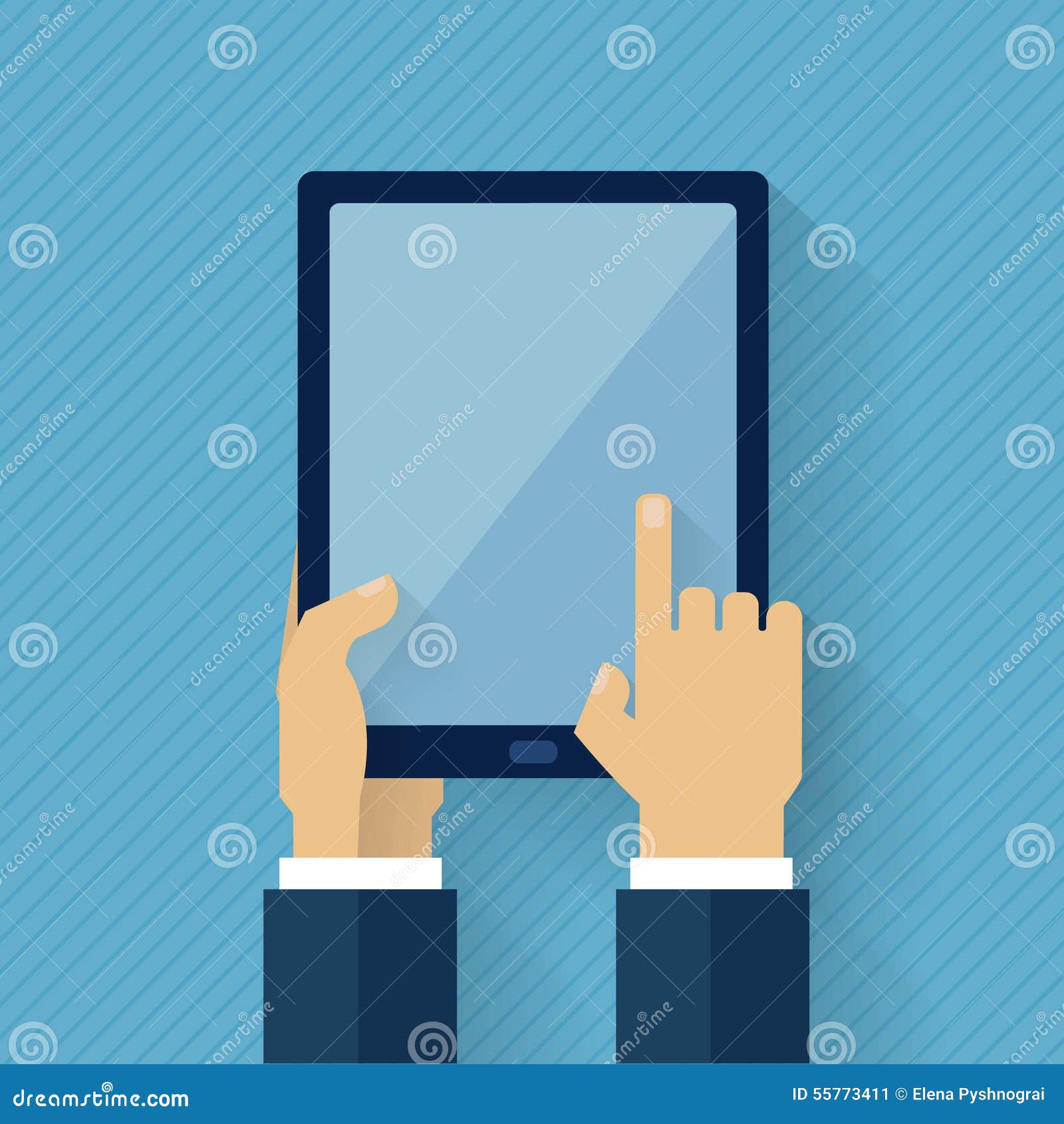 Hand held computer gadget. stock vector. Illustration of isolated ...