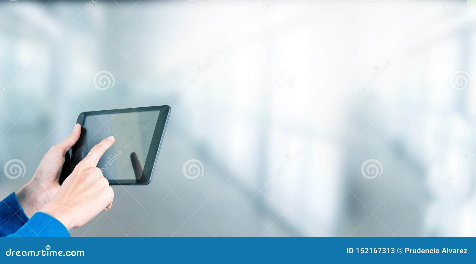 Hand-held digital screen stock image. Image of education - 152167313