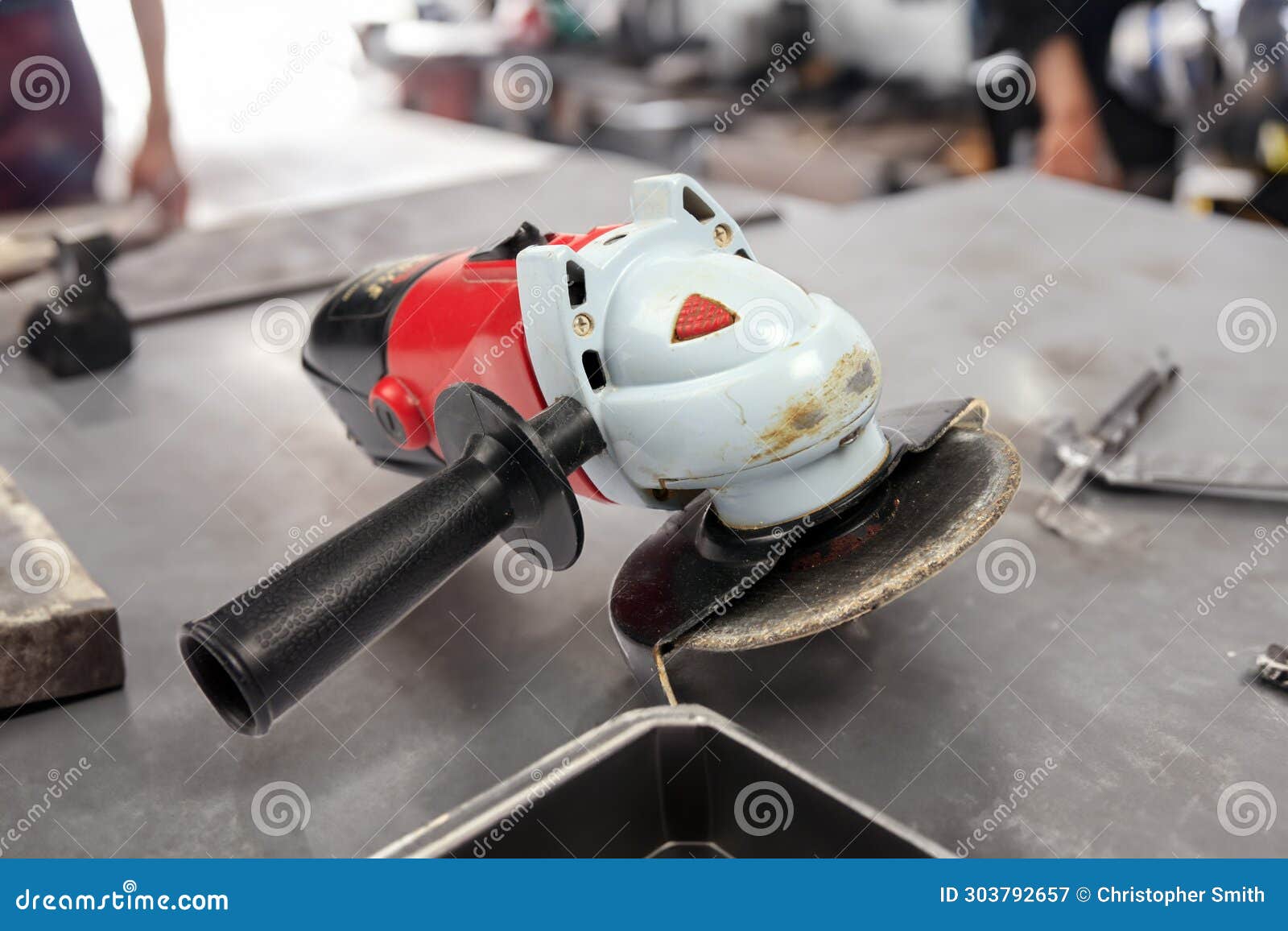 Hand-held Electric Angle-Grinder Stock Image - Image of handheld ...