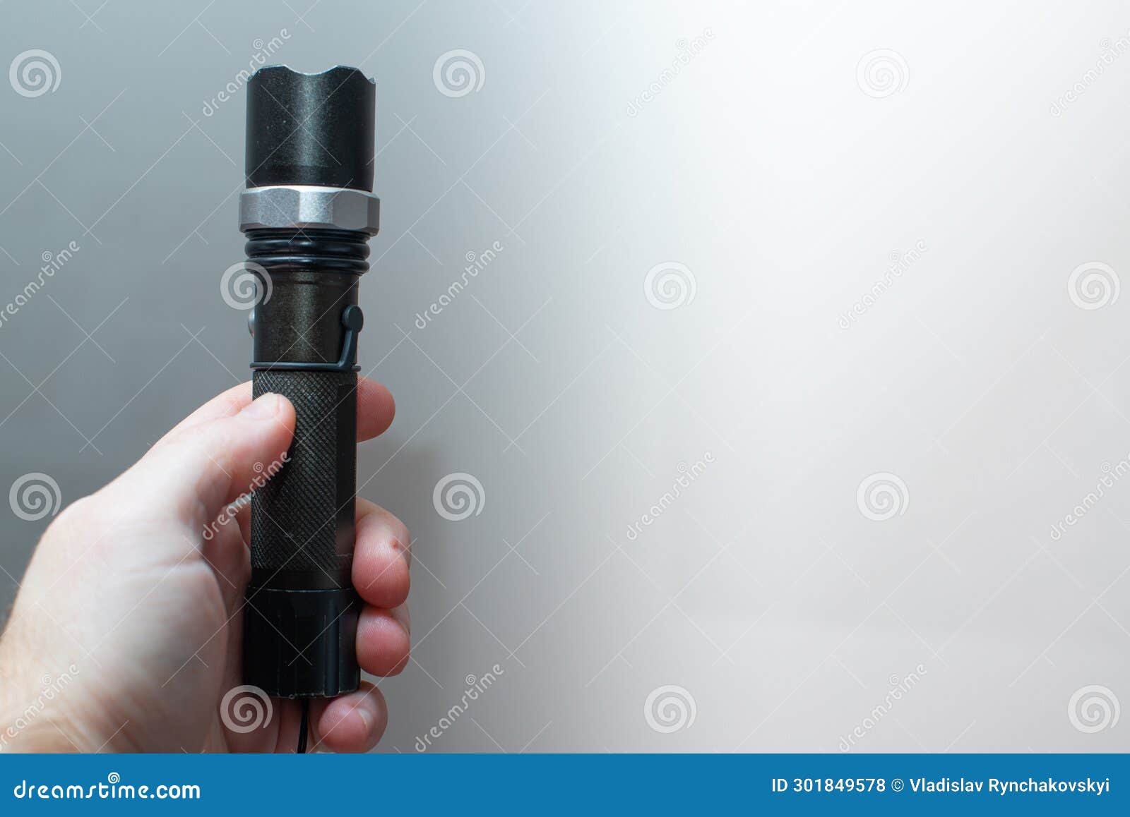 Hand-held Flashlight in a Man S Hand Stock Photo - Image of foreman ...