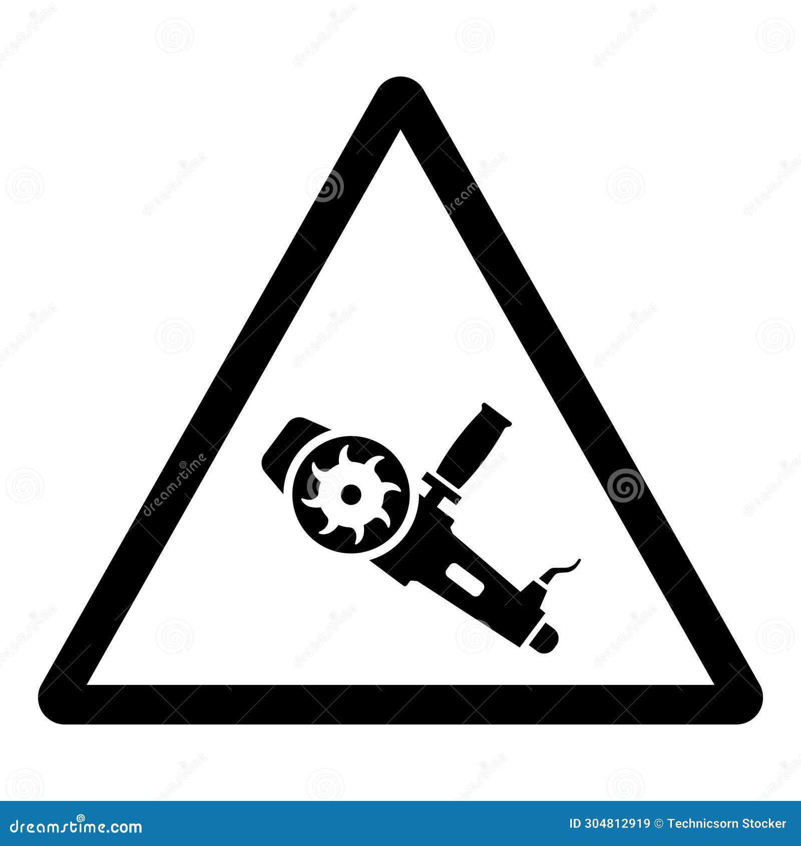 Hand Held Grinding Machine Symbol Sign,Vector Illustration, Isolate on ...