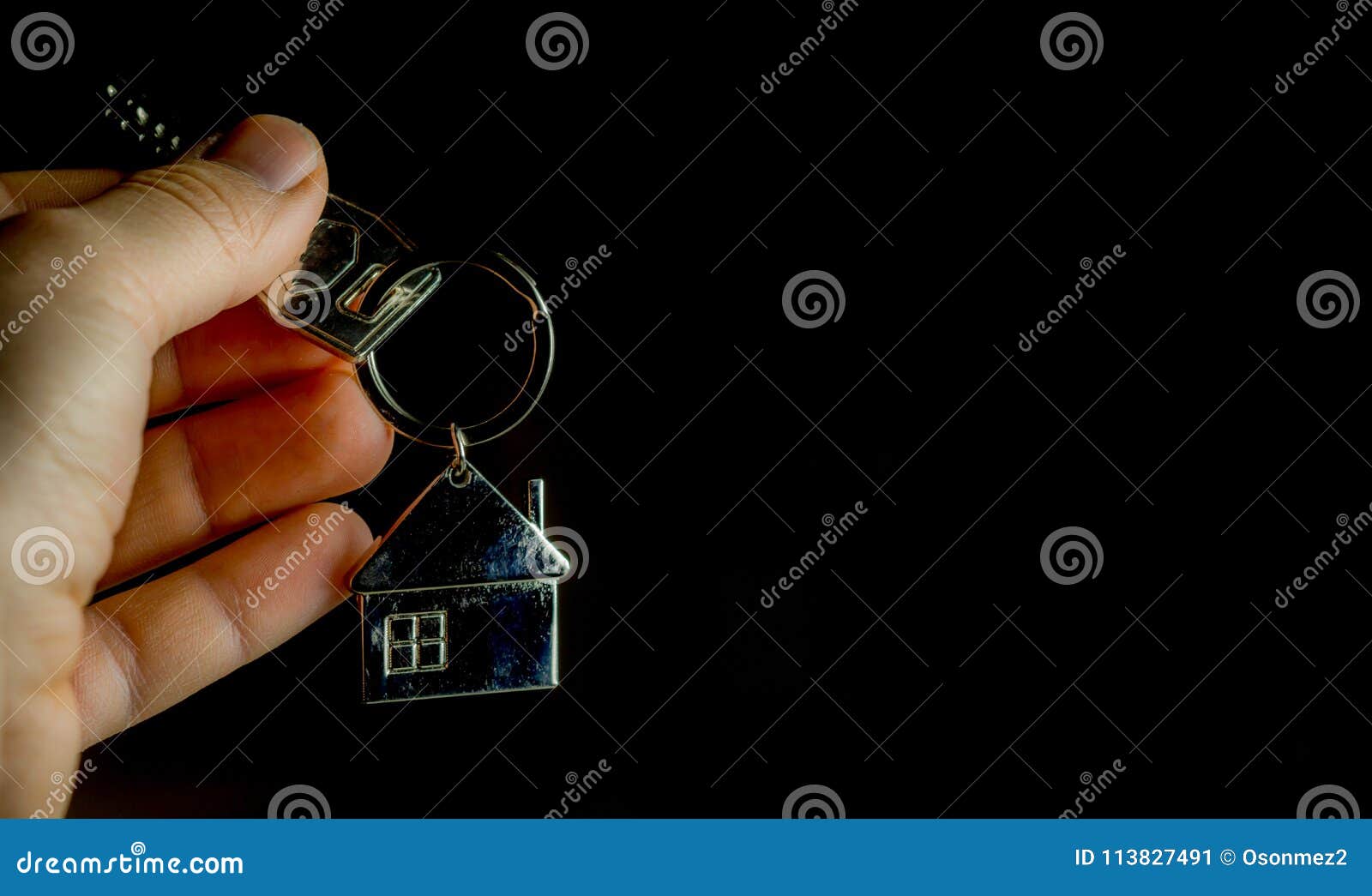 Hand-held Household Key and Household Metal Key Chain Stock Image ...
