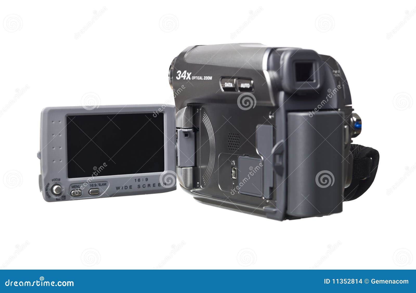 Hand held video camera stock photo. Image of wide, smiling - 11352814