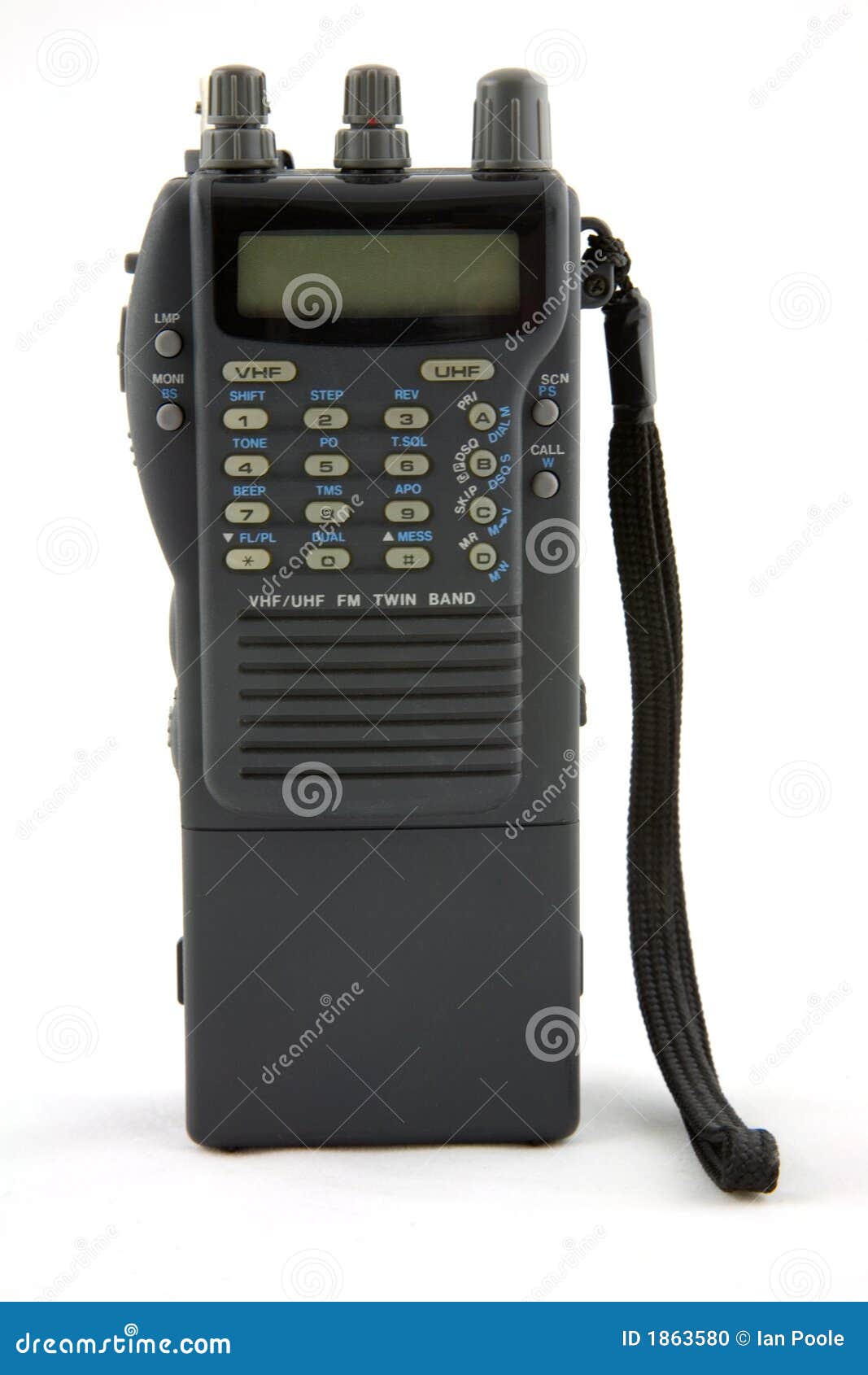 Hand-held walkie-talkie stock photo. Image of hand, electronics - 1863580