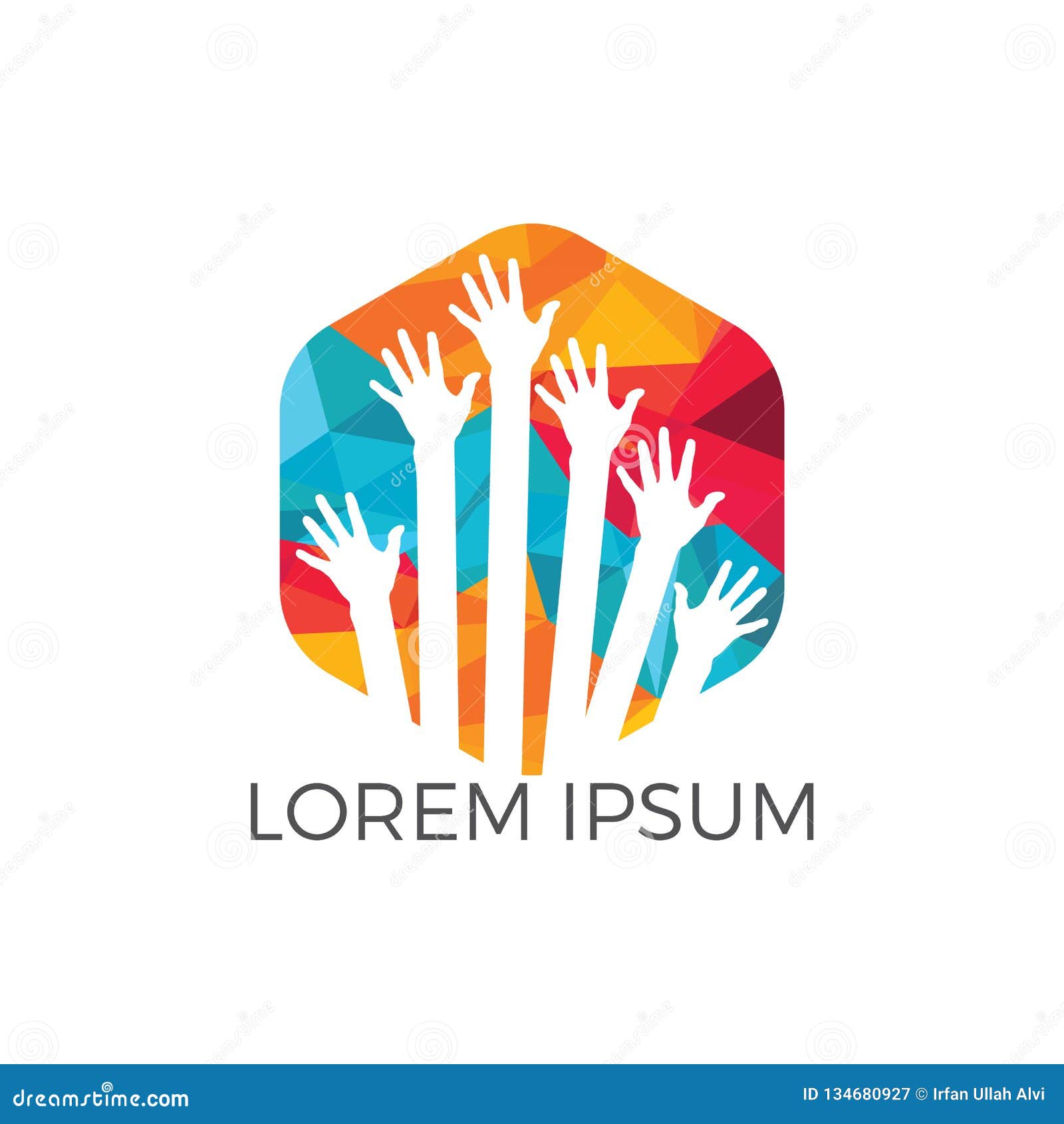 Hand Help Care Logo and Symbol Vector. Stock Illustration ...