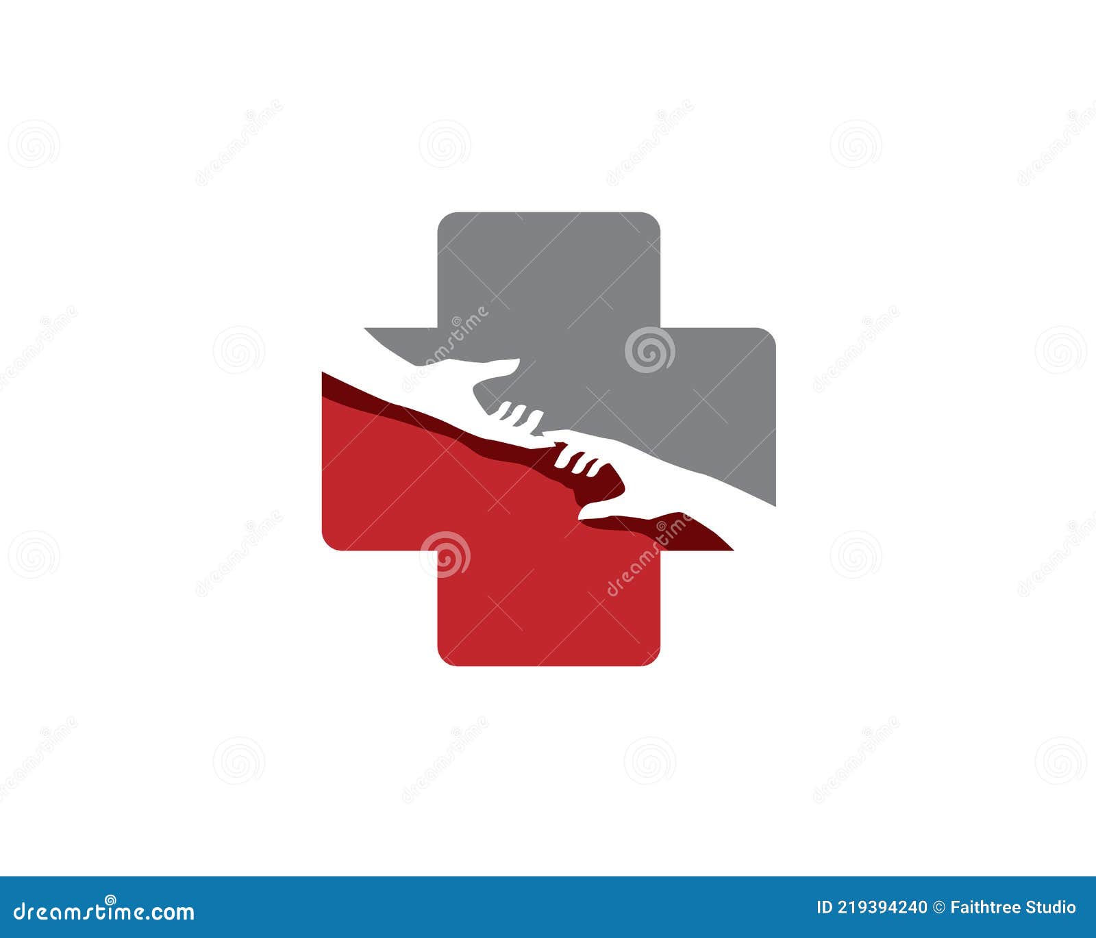 Hand Help Each Other Inside Health Cross Symbol Stock Vector ...