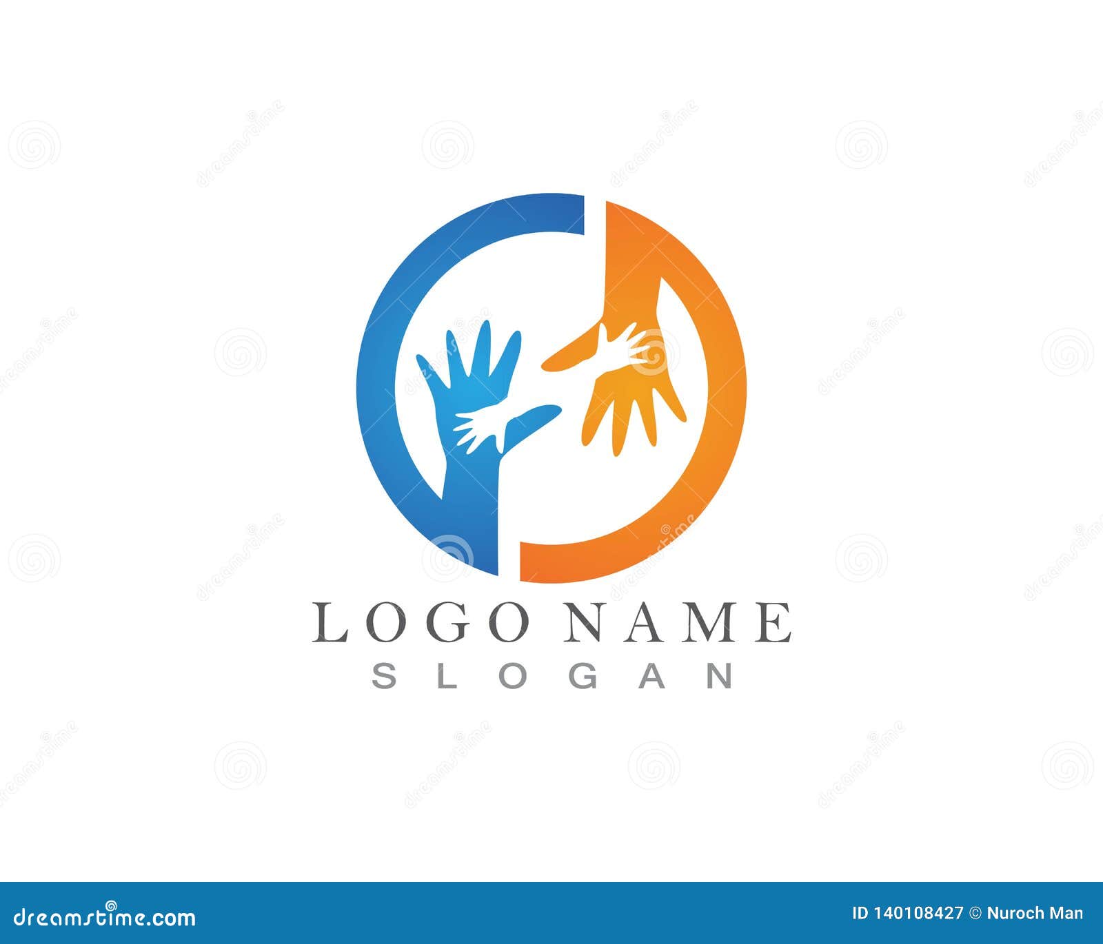 Hand help logo symbol stock vector. Illustration of hands - 140108427