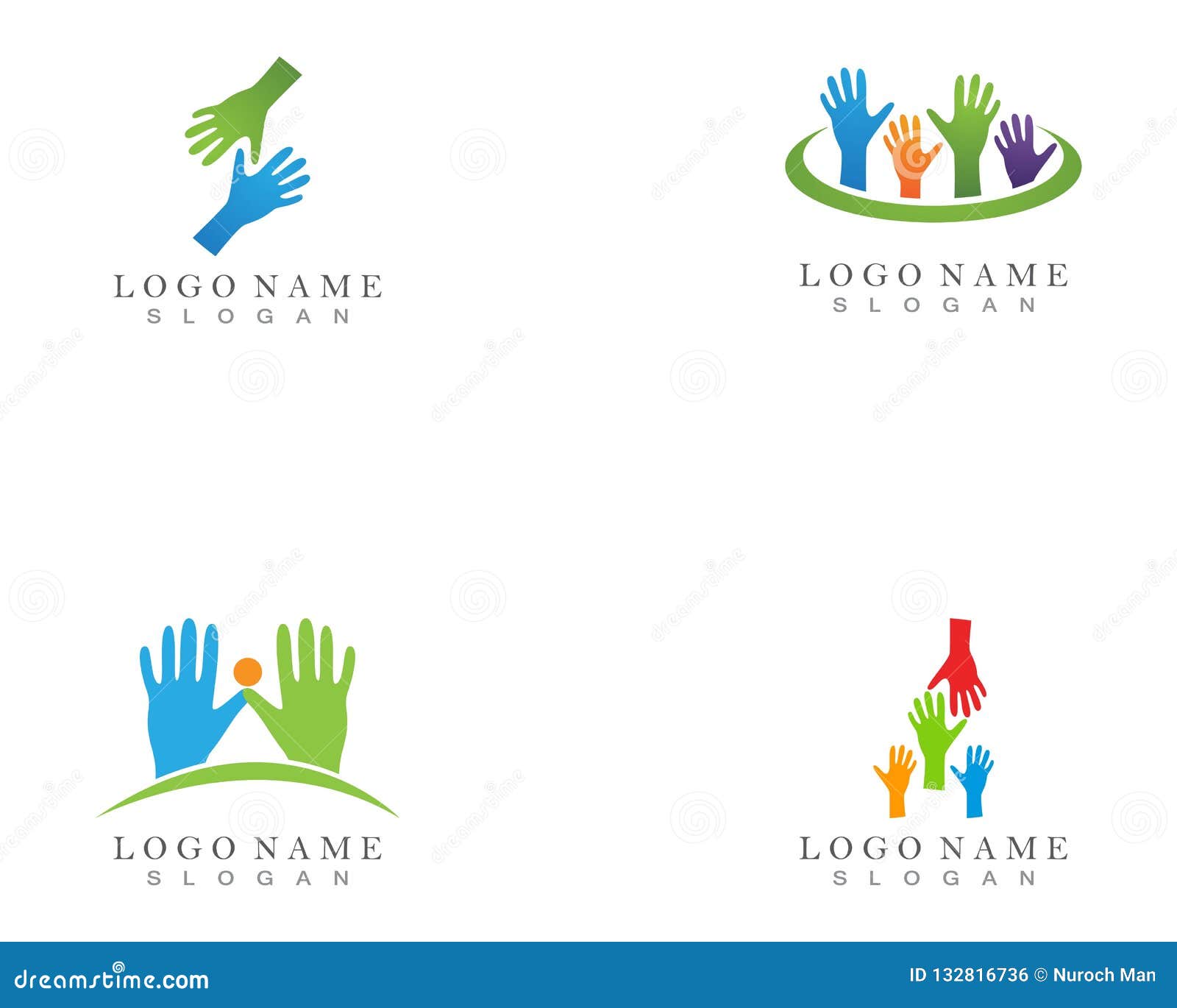 Hand Help Logo and Symbol Template Stock Vector - Illustration of hand ...