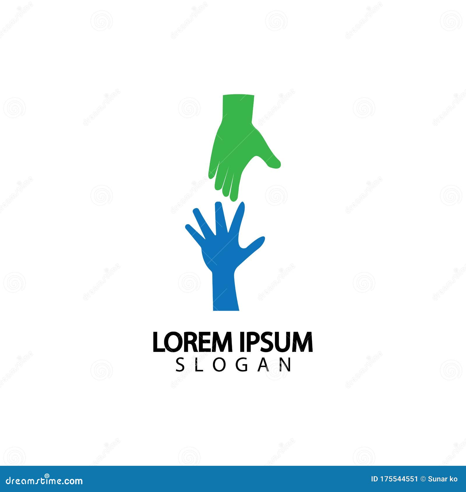 Hand Help Logo and Symbols Template Icons App Stock Vector ...