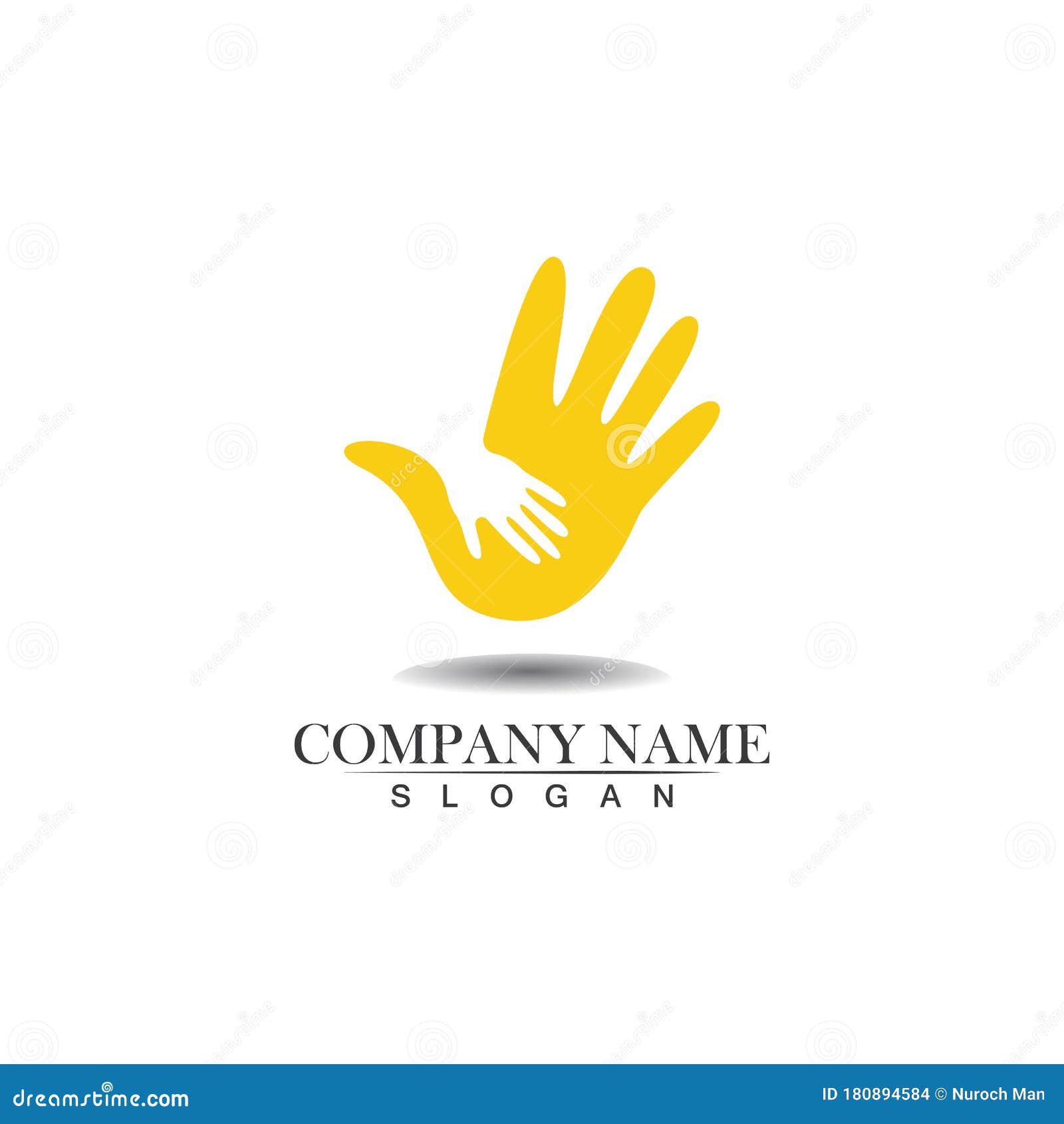 Hand Help Logo Template Vector. Stock Vector - Illustration of ...
