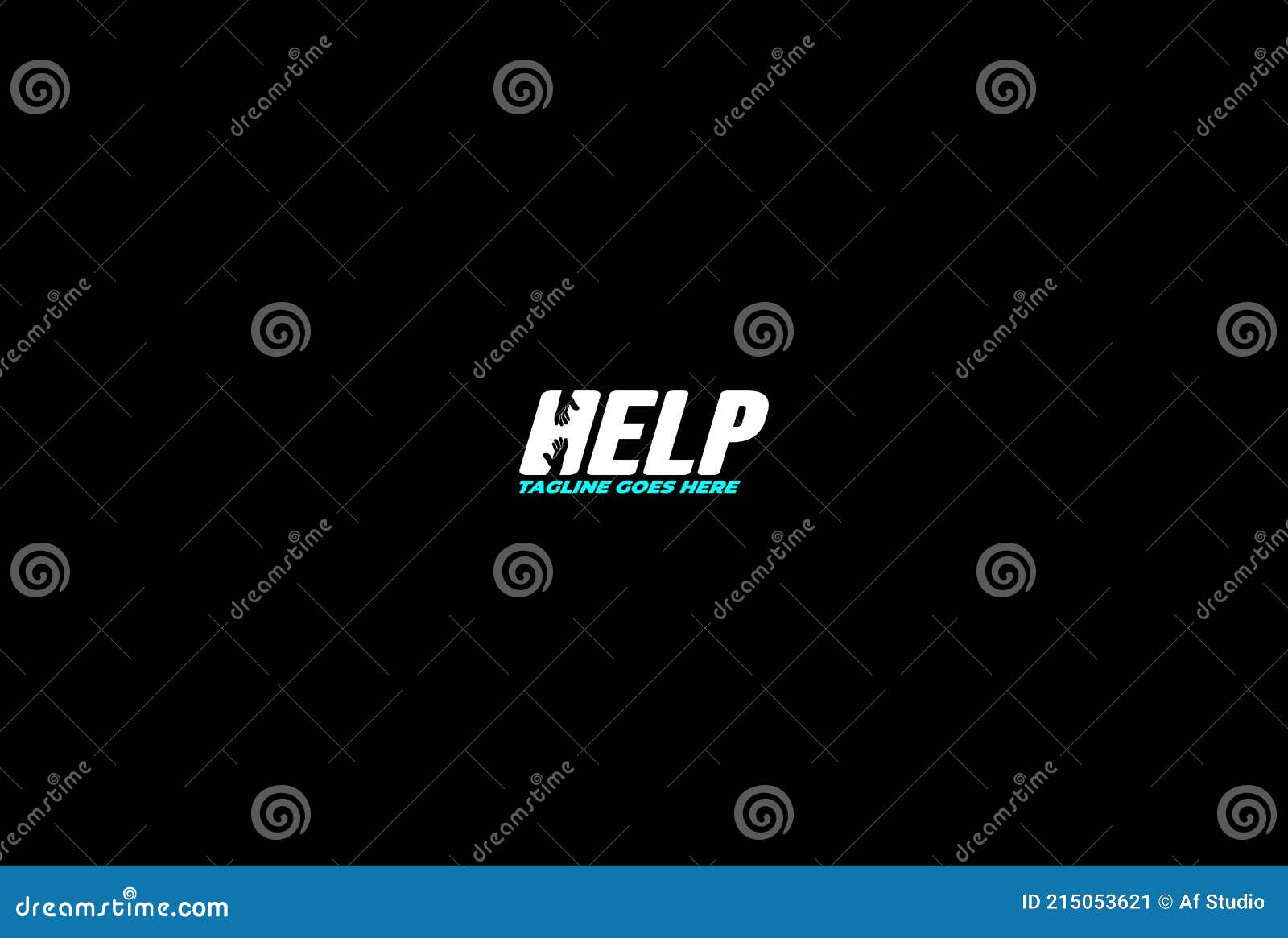 Hand Help Teksttype Woordtypografie Lettertypelogo Ontwerpvector Vector ...