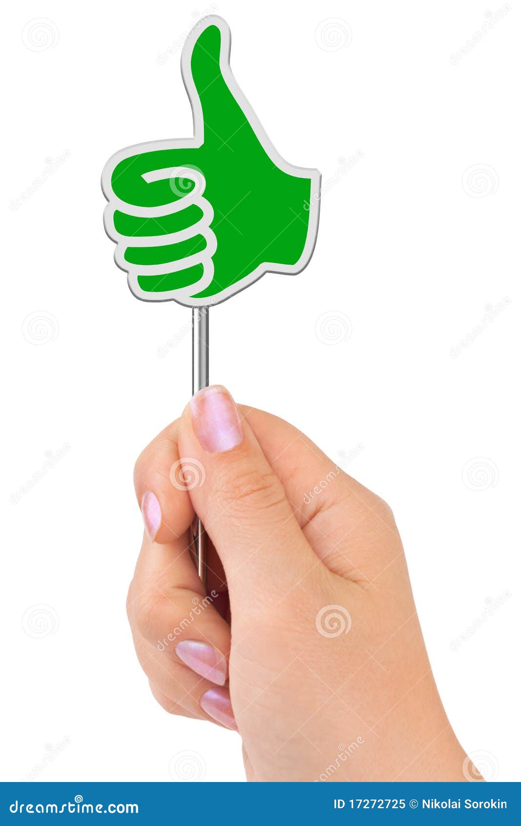 In Hand Het Teken Van De Duim Stock Afbeelding - Image of achtergrond ...