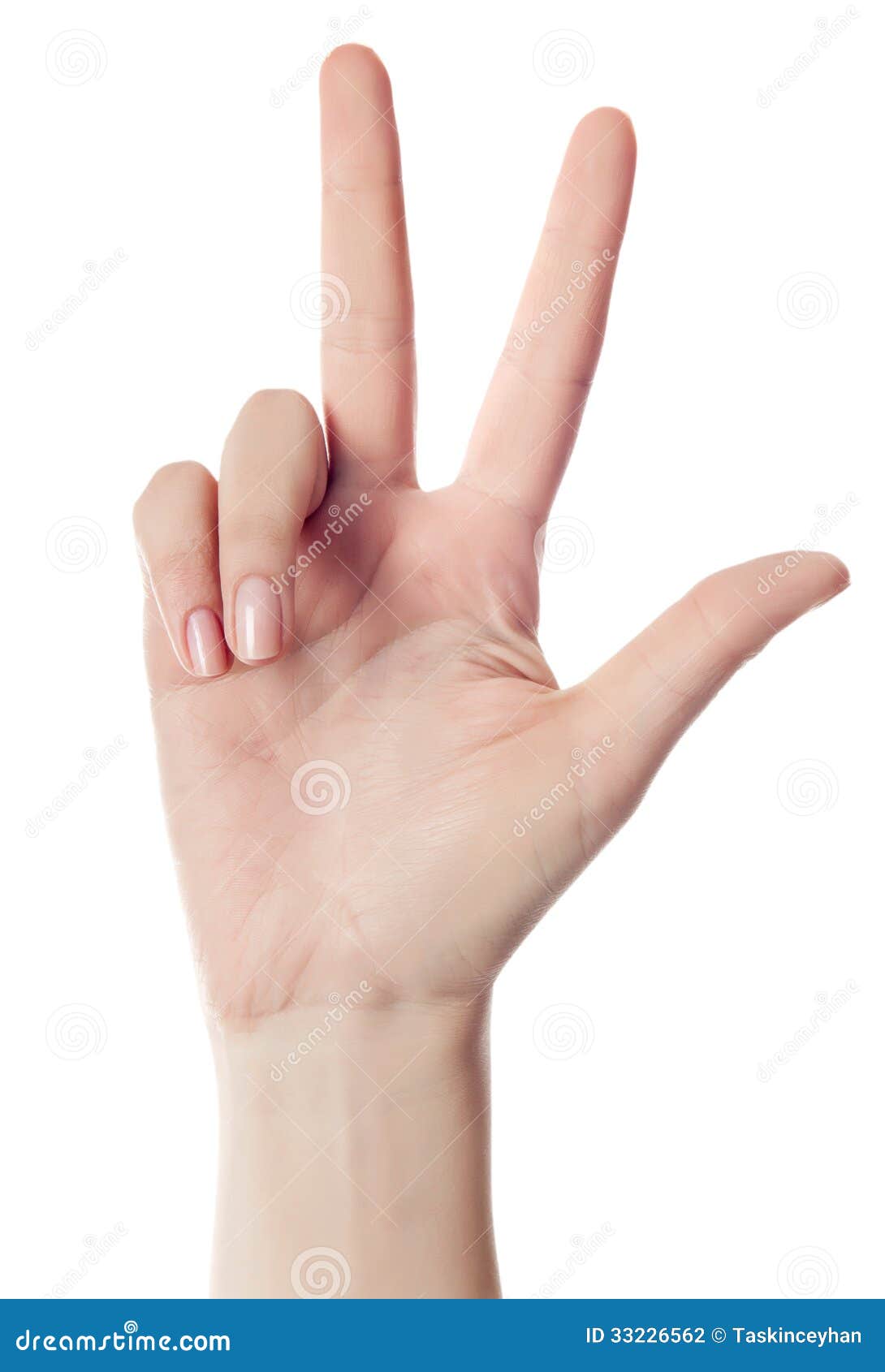 Hand Het Tellen - Drie Vingers Stock Foto - Image of kleur, zaken: 33226562