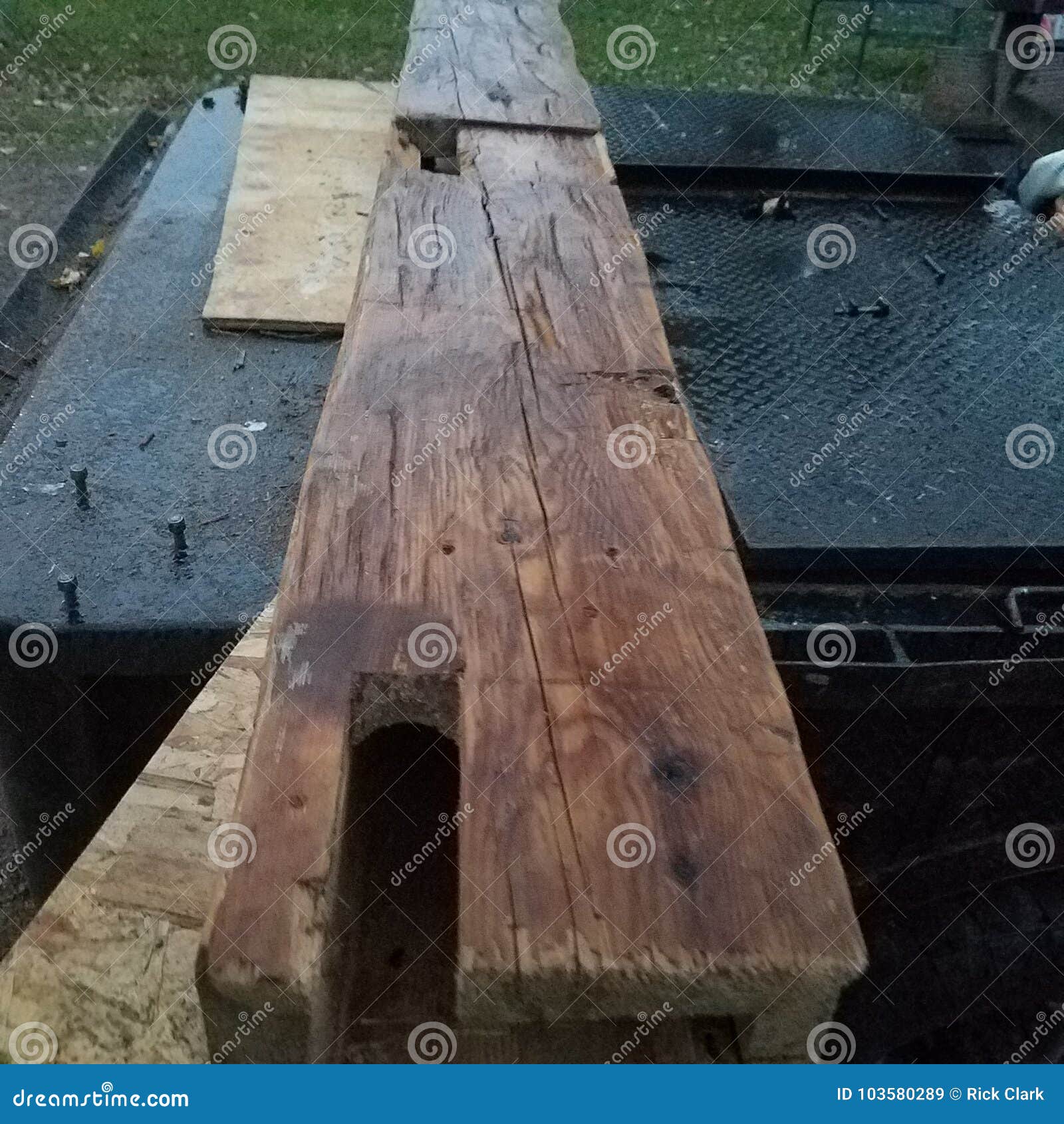 Rustic barn beam stock image. Image of reclaimed, beam - 103580289