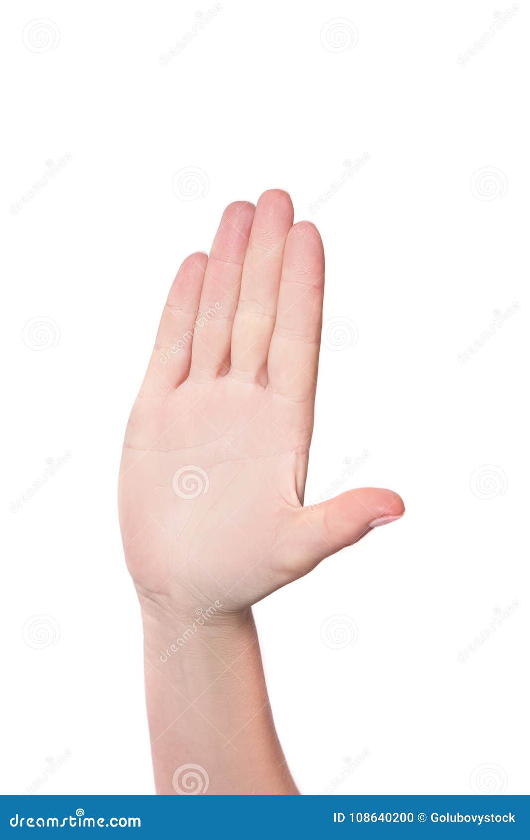 Hand High Five Isolated White Background Stock Photo - Image of ...