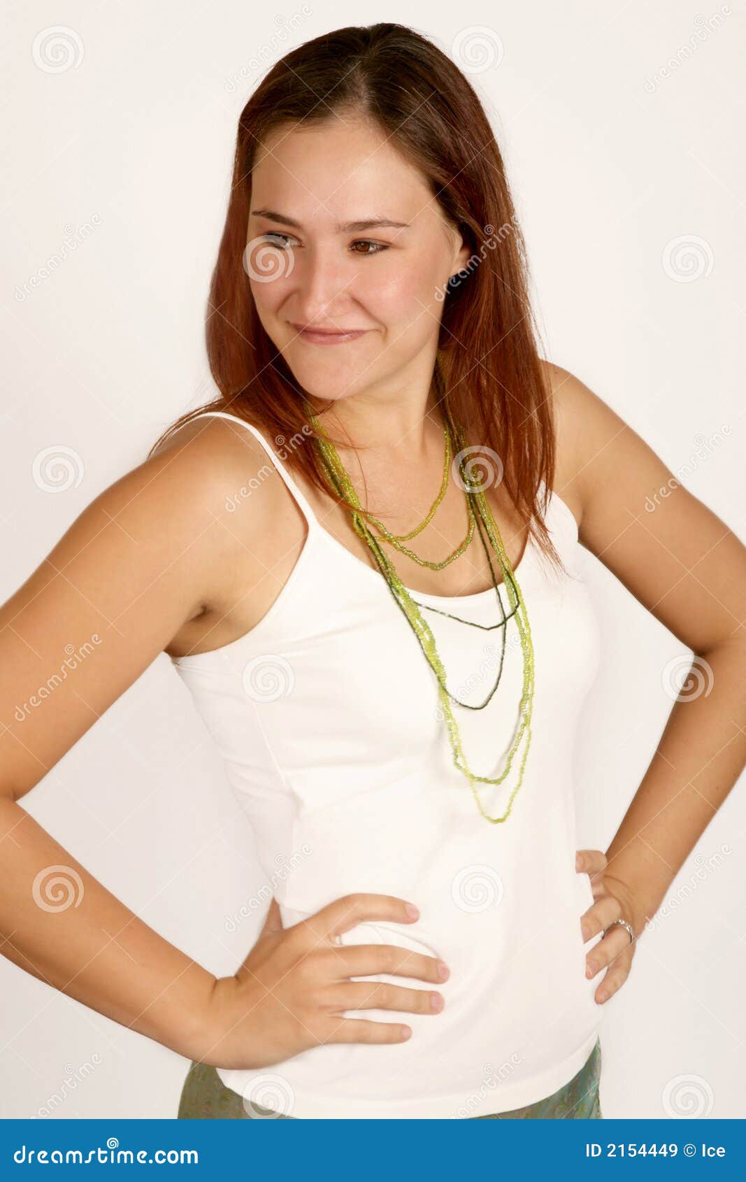 Hand Hips Stock Image Image Of Face Girl Brunette Beaded 2154449