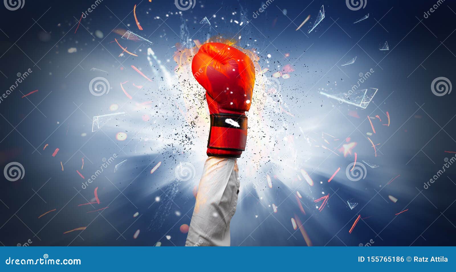 Hand Hits Intense and the Space Explodes Stock Photo - Image of intense ...