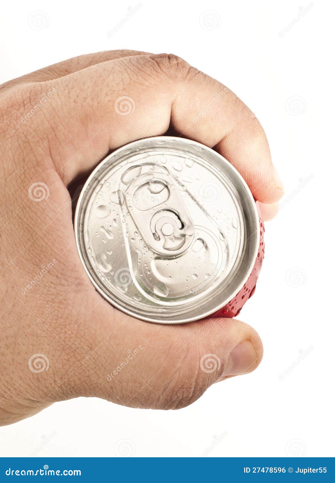 Hand hold aluminum can stock photo. Image of cola, metallic - 27478596