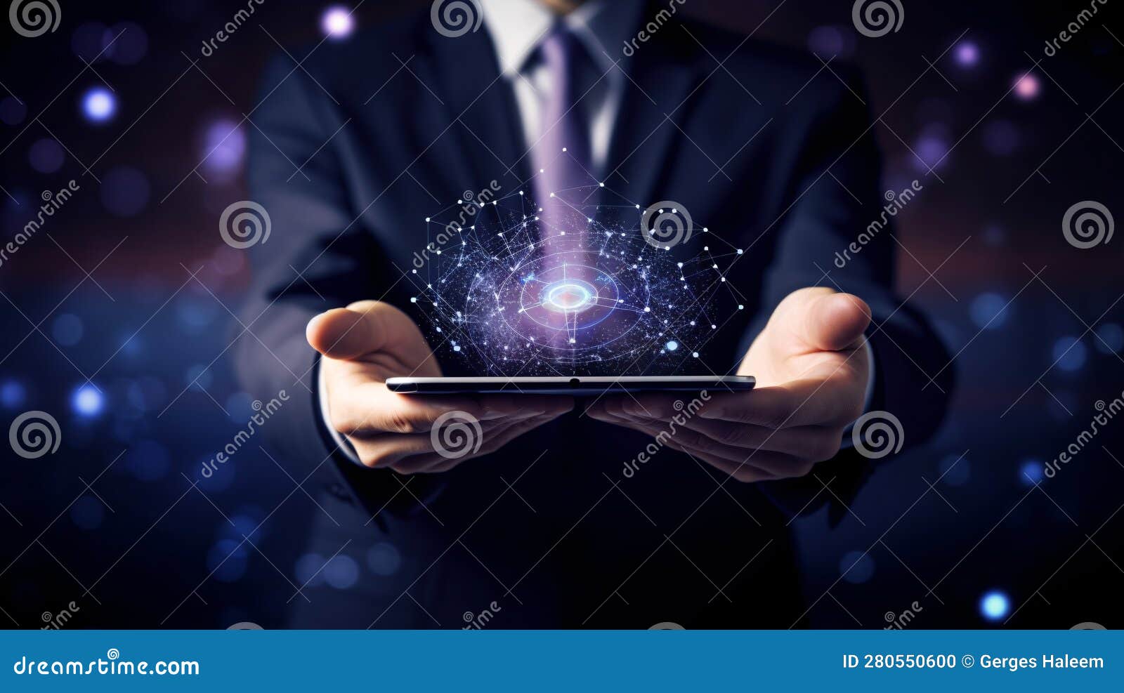 Hand Hold Artificial Intelligence Phone Made with Generative Al Stock ...