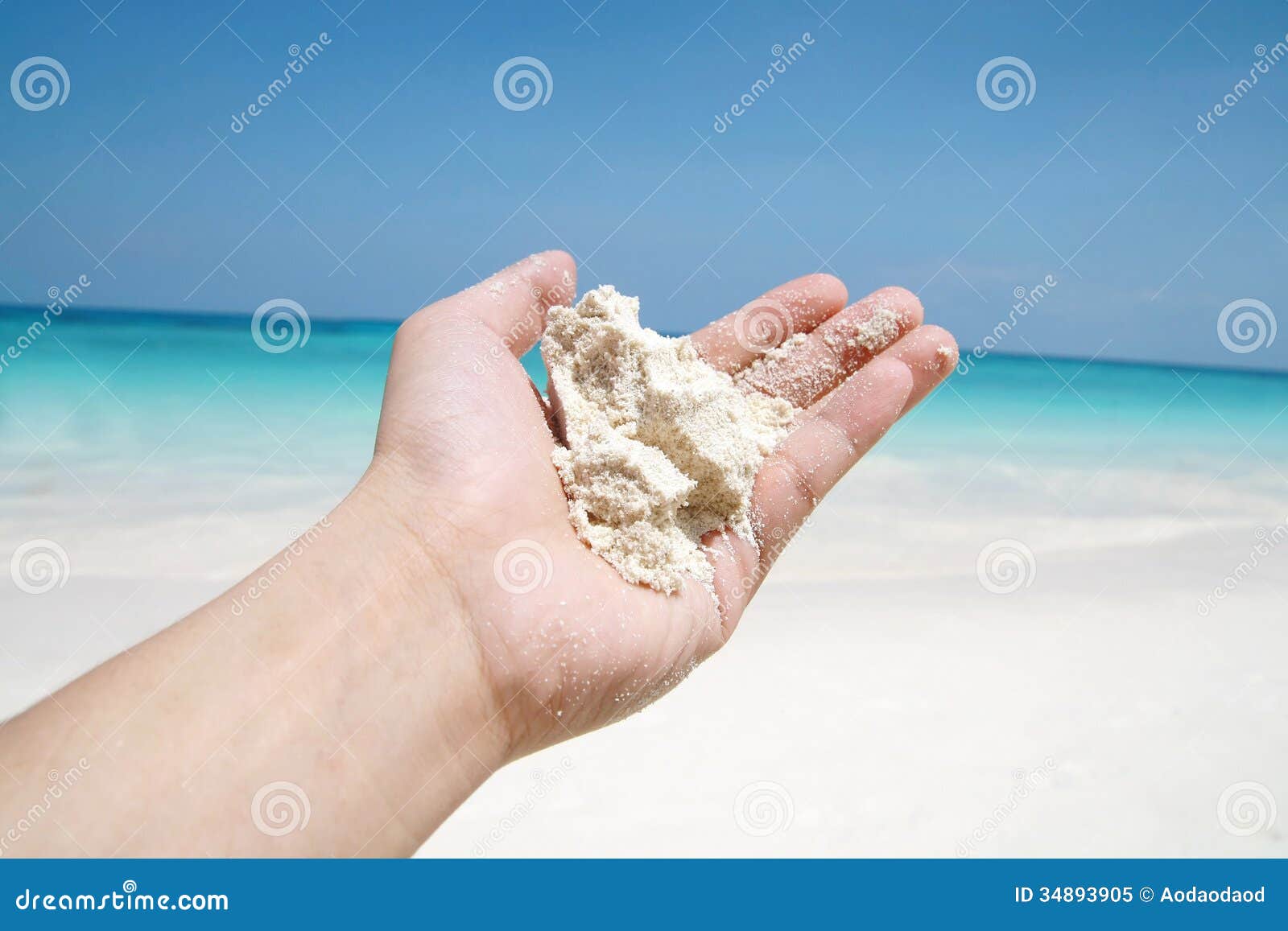 Hand hold beach sand stock image. Image of beach, exotic - 34893905