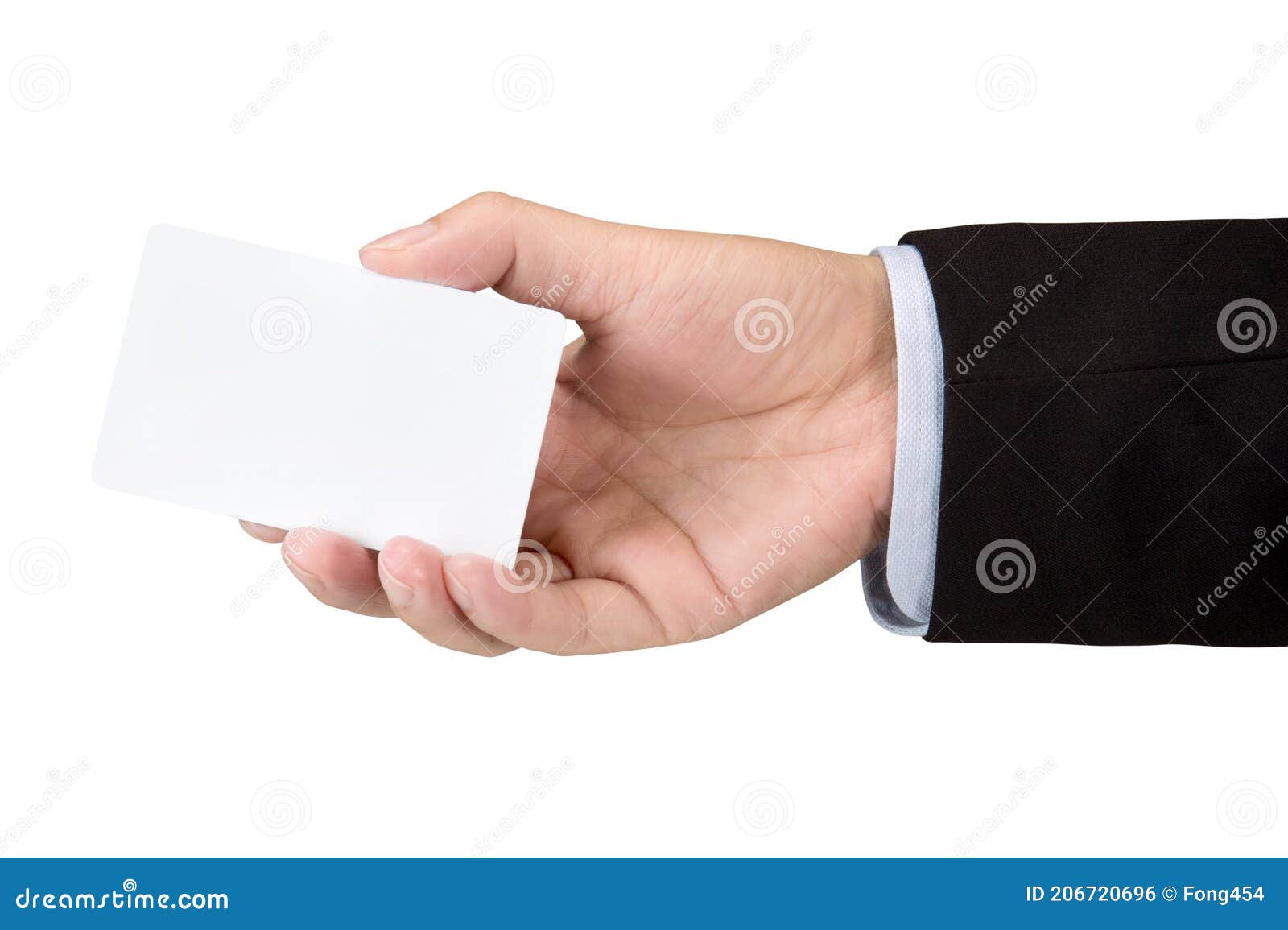 Hand Hold Blank White Loyalty Card Mockup with Rounded Corners Isolated ...